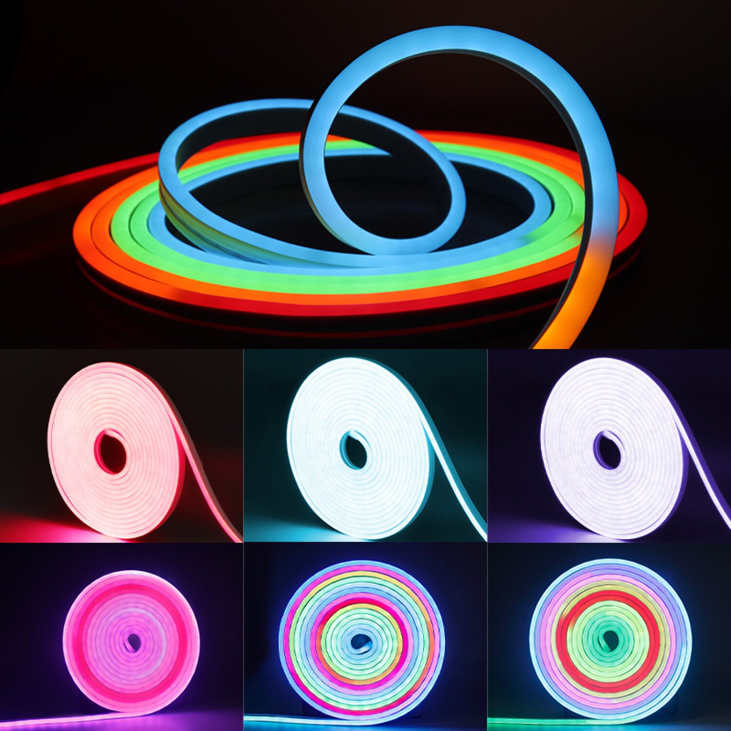 Kit completo tira neon RGB IC multicolor Smart 5 metros — Game Stop