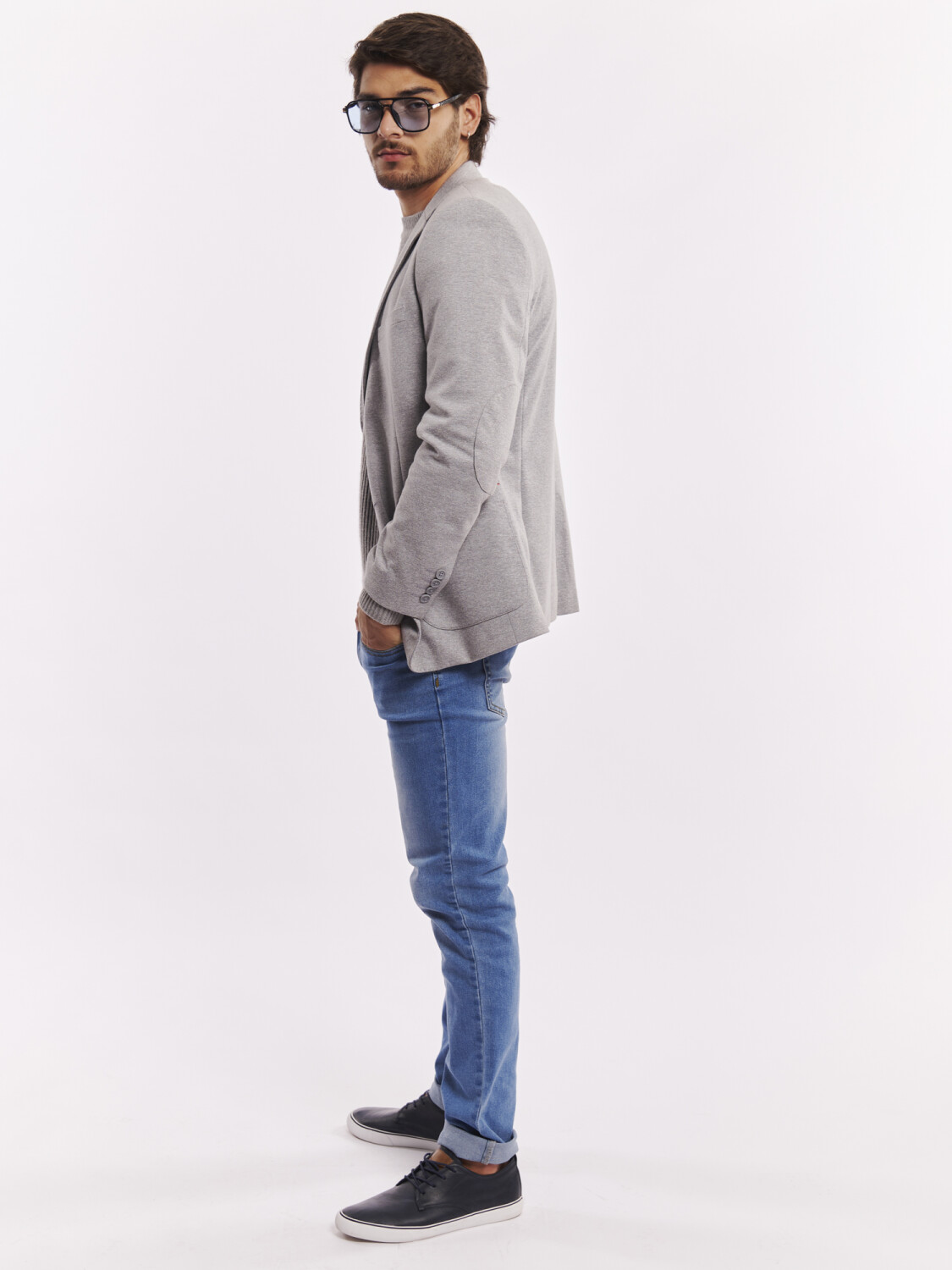 Saco jersey - gris de Hombre — Cuatroases