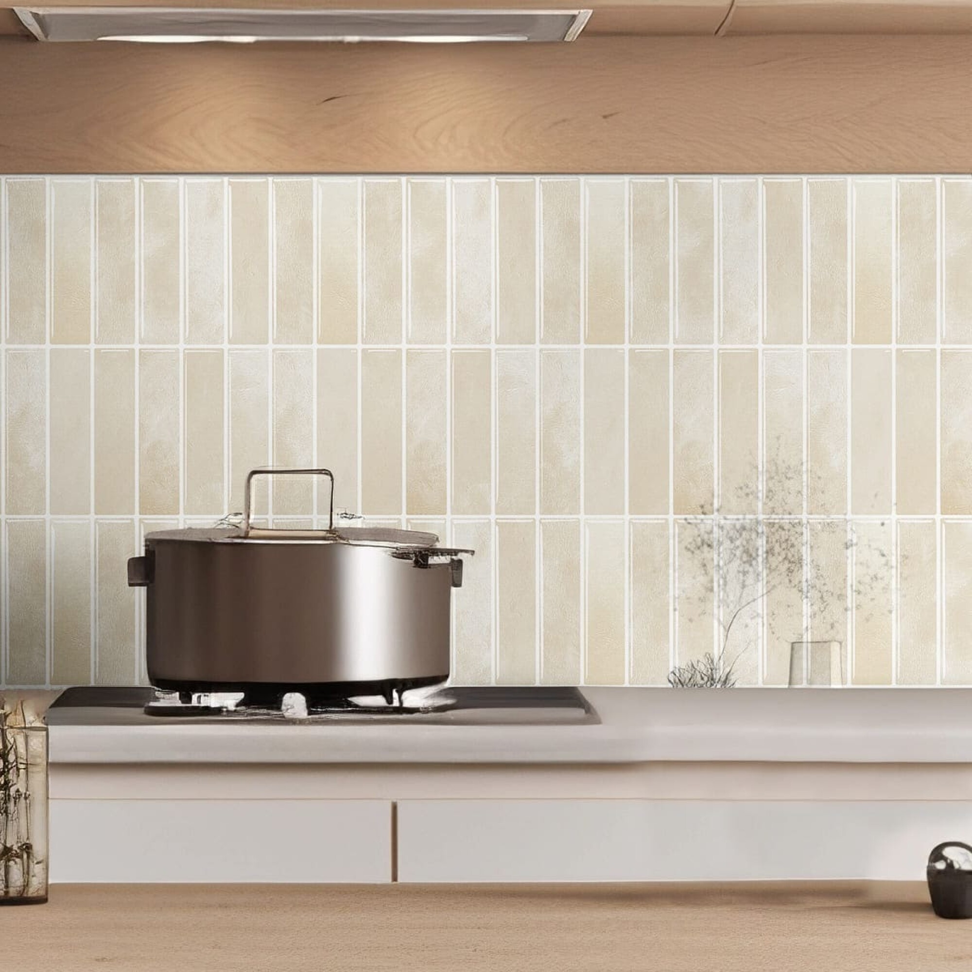 Azulejos adhesivos para cocina baño 10uds - Beige — Buho Store