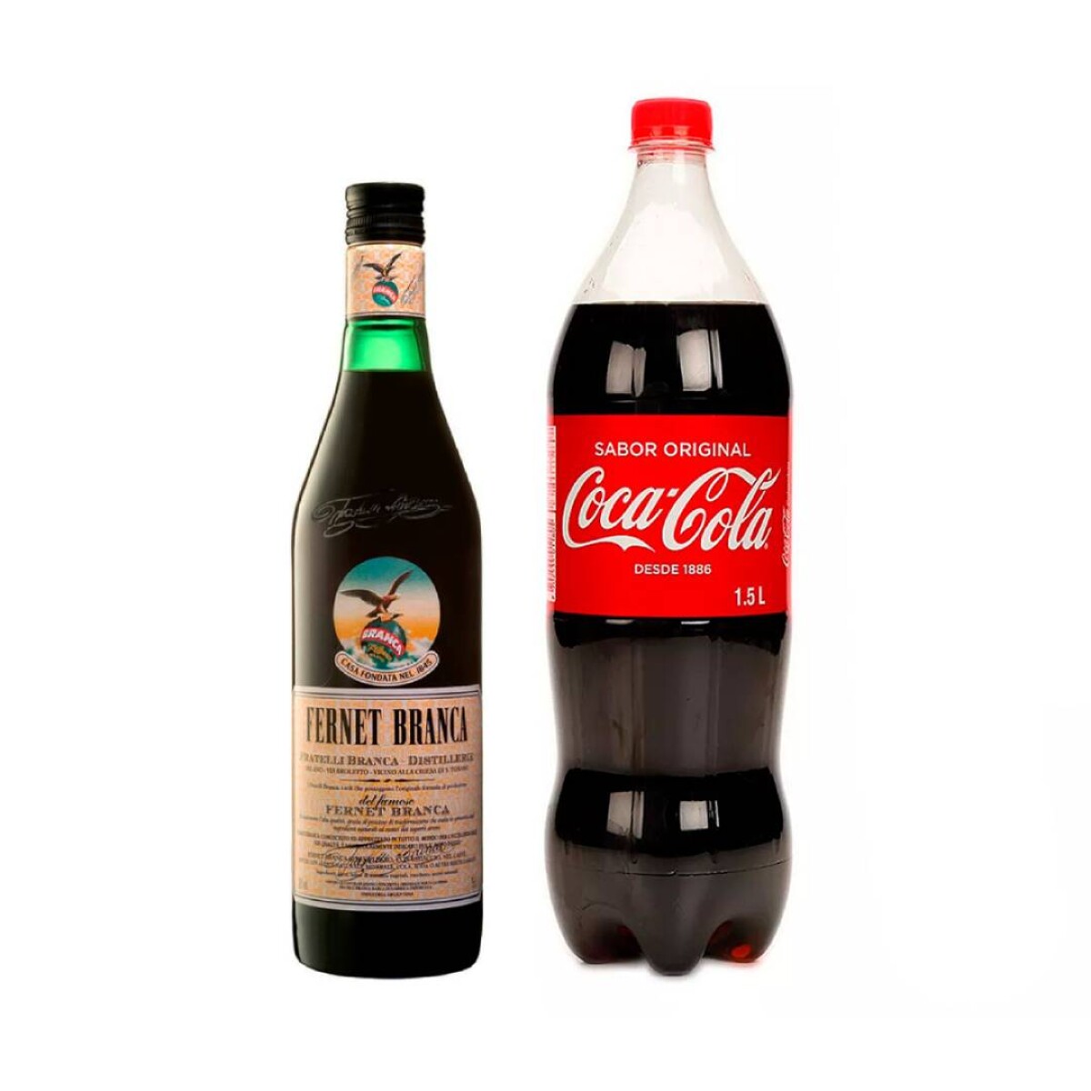 Fernet Branca 1 LT + Refresco Coca Cola 1,5 LT - Combo — Tienda Soy ...