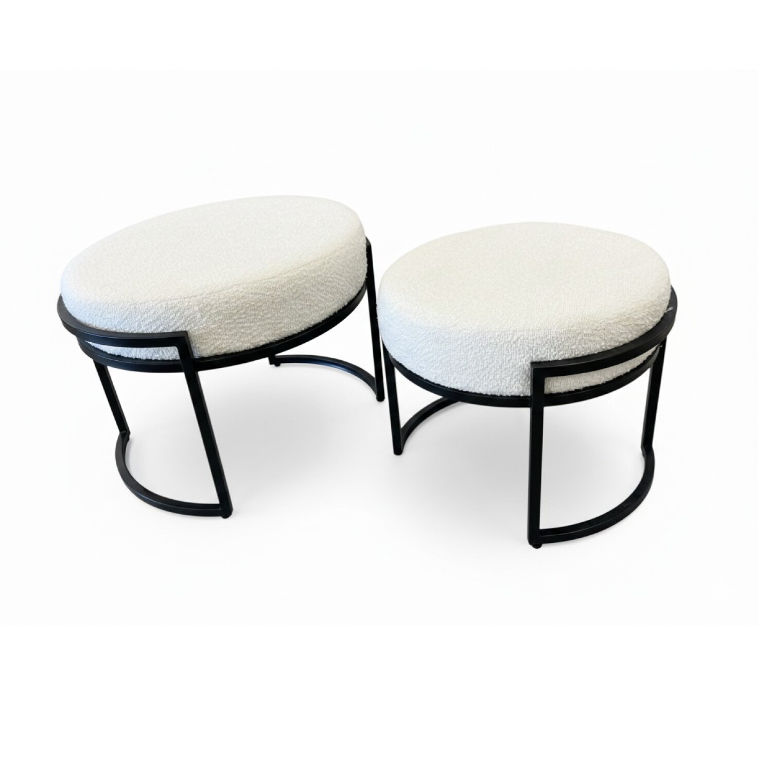 SET PUFF BLANCO/METAL NEGRO 2PZAS — Feria Asuncion