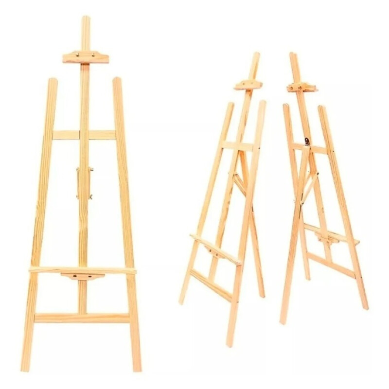 Atril De Pintor -caballete Madera Pintura Oleo Cuadro Grande - Beige ...