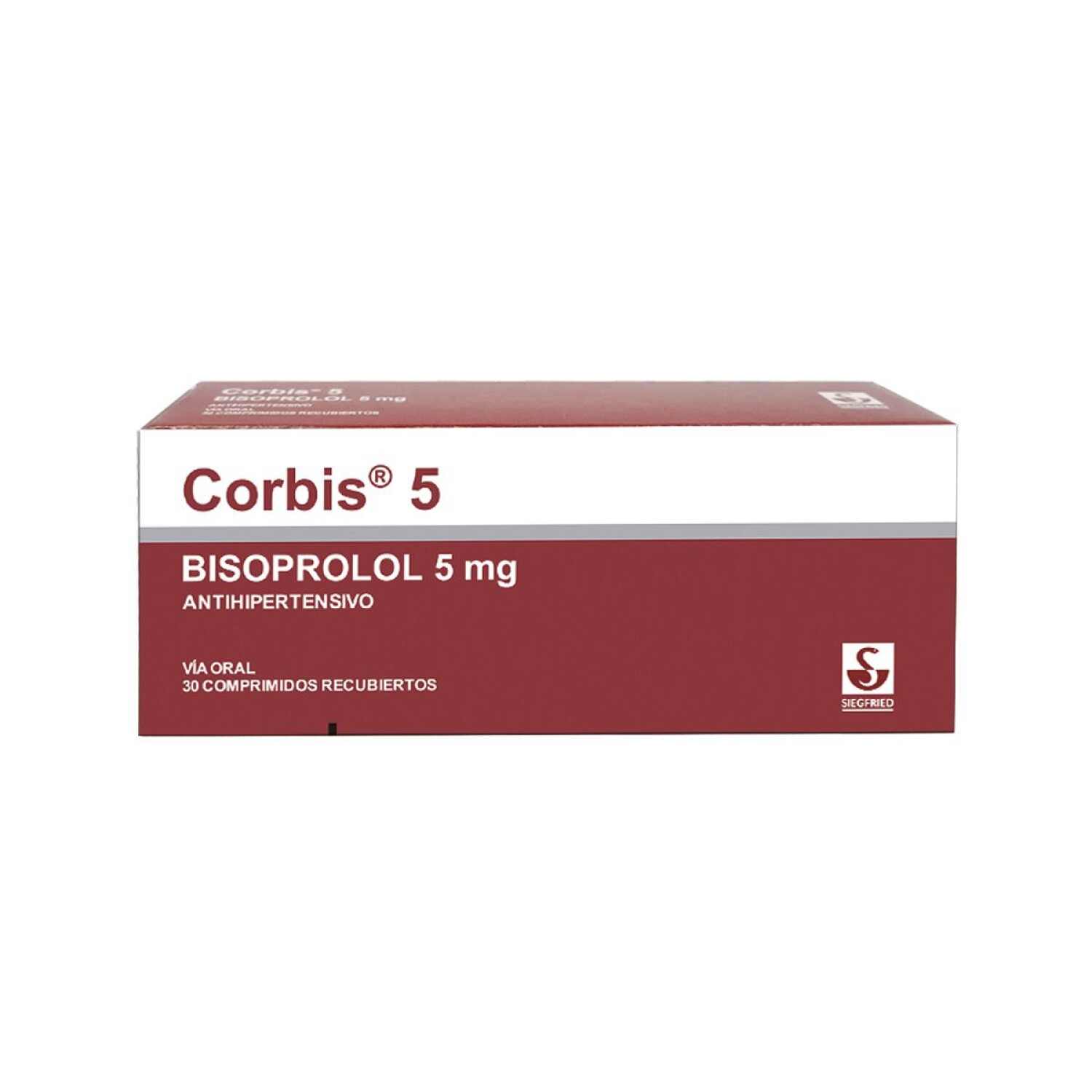 CORBIS 5 MG. CJ X 30 COMP. REC. — Farmacenter