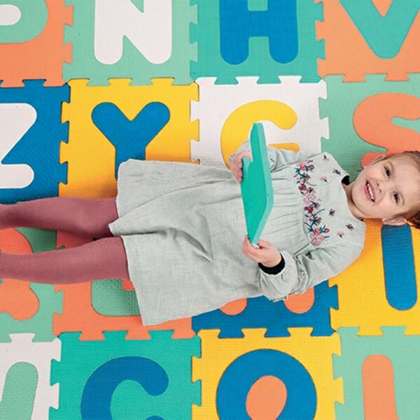 Alfombra Goma Eva Piso Encastrable Letras Infantil X26 Ludi - Color ...