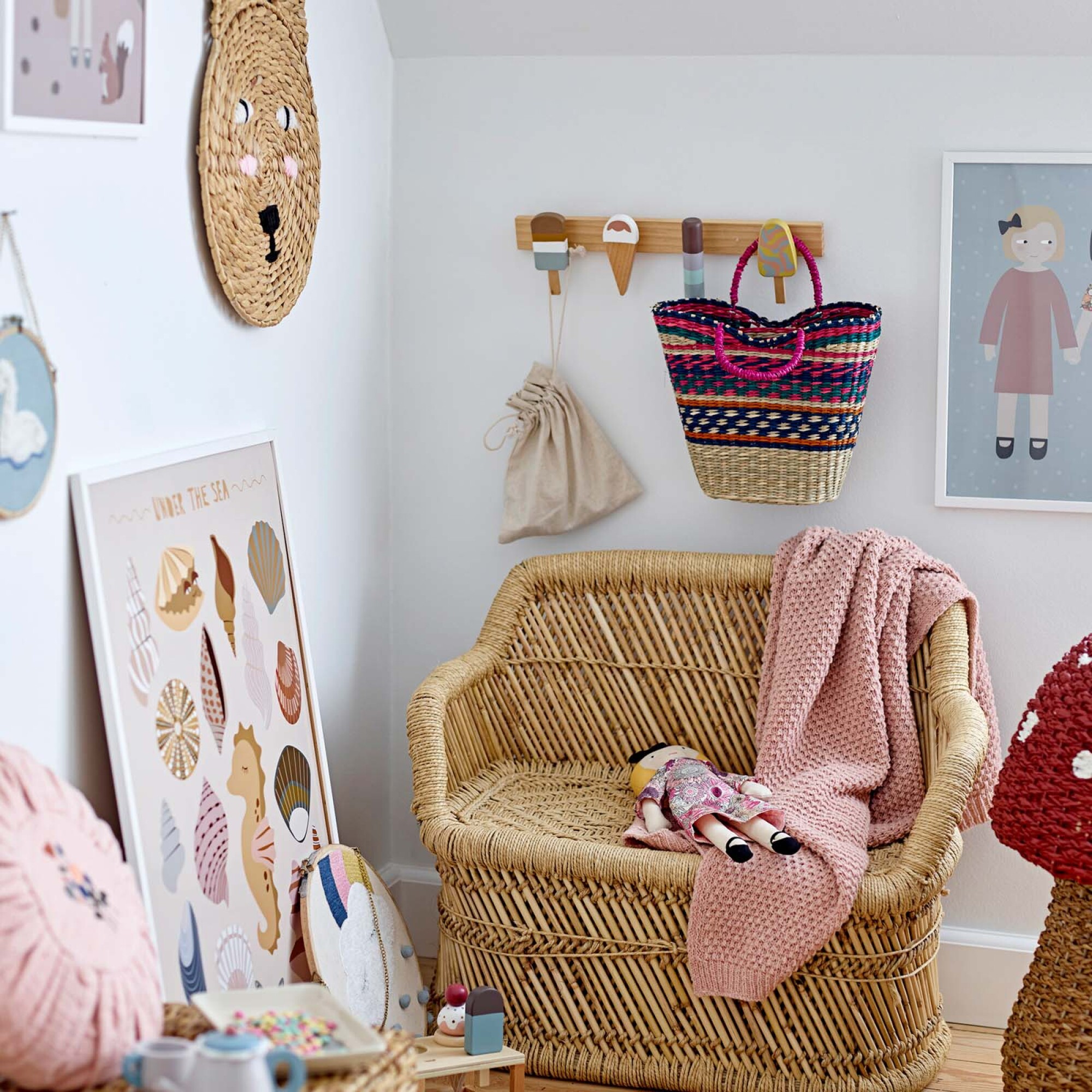 Perchero Kids Madera Multicolor Ice Cream — Divino