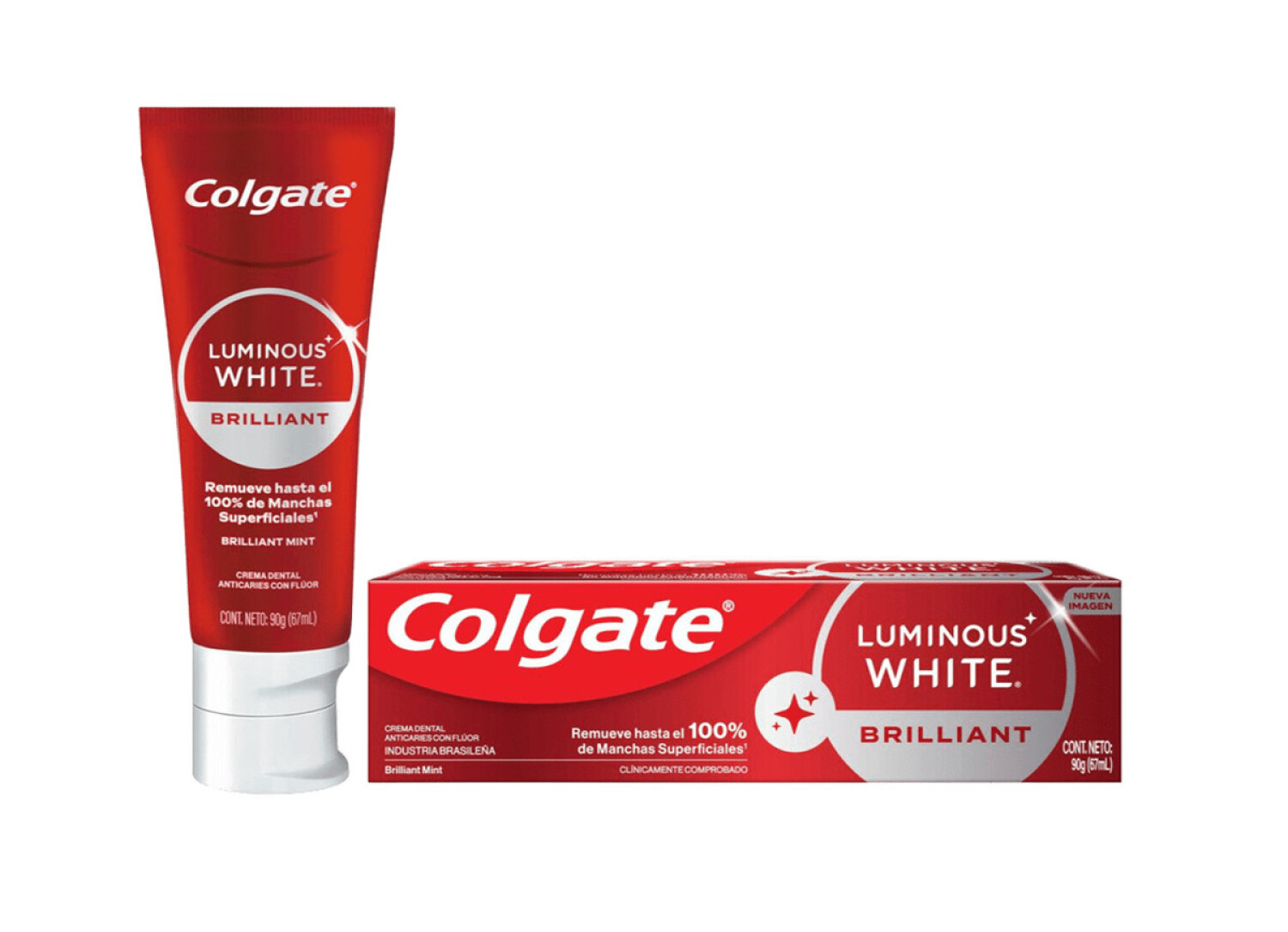 COLGATE LUMINOUS WHITE CR.DENTAL 90GR/48 — Farmacenter