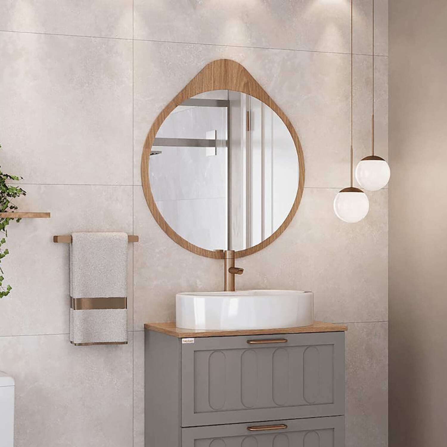 Espejo Modelo Gota - Color Catedral — Castro