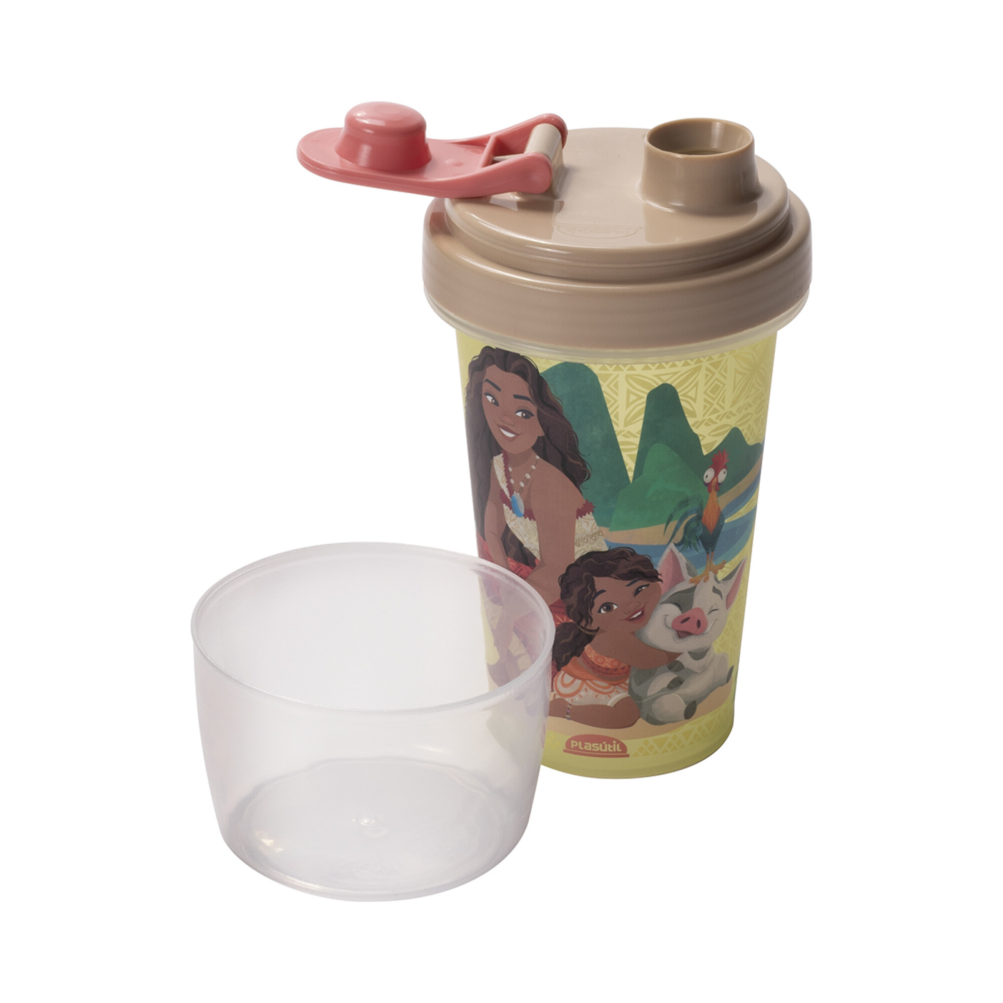 Vaso Milk Shake con Tapa Moana 320 ml — Cartoons