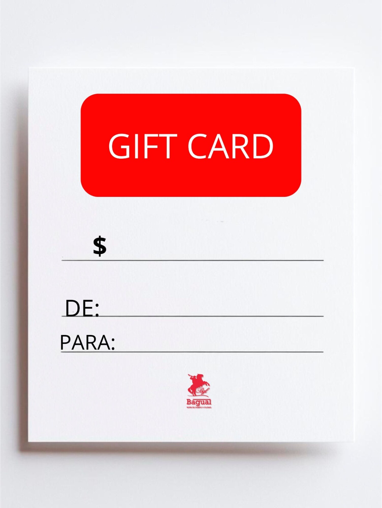 Gift Card - 2000 — Bagual