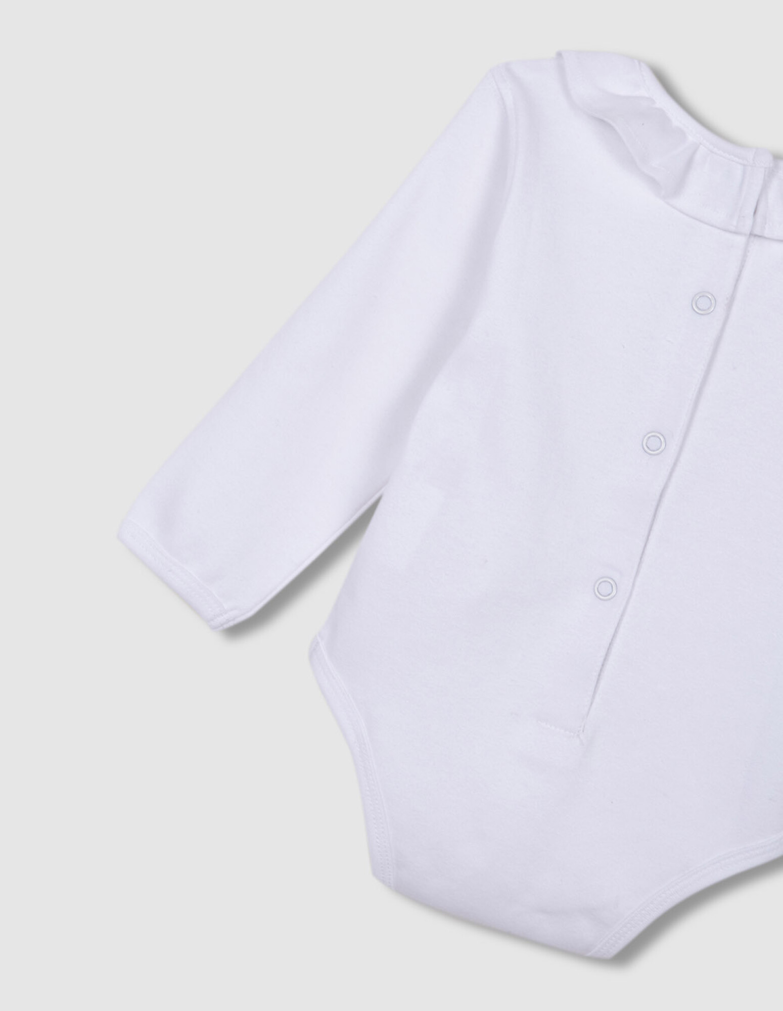 Polo Body Con Cuello Volante. - Blanco Optico — Gocco