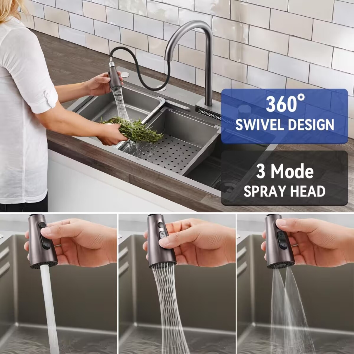 Pileta De Cocina Dream Plus C/grifo 75x45 Dmc — Loysa