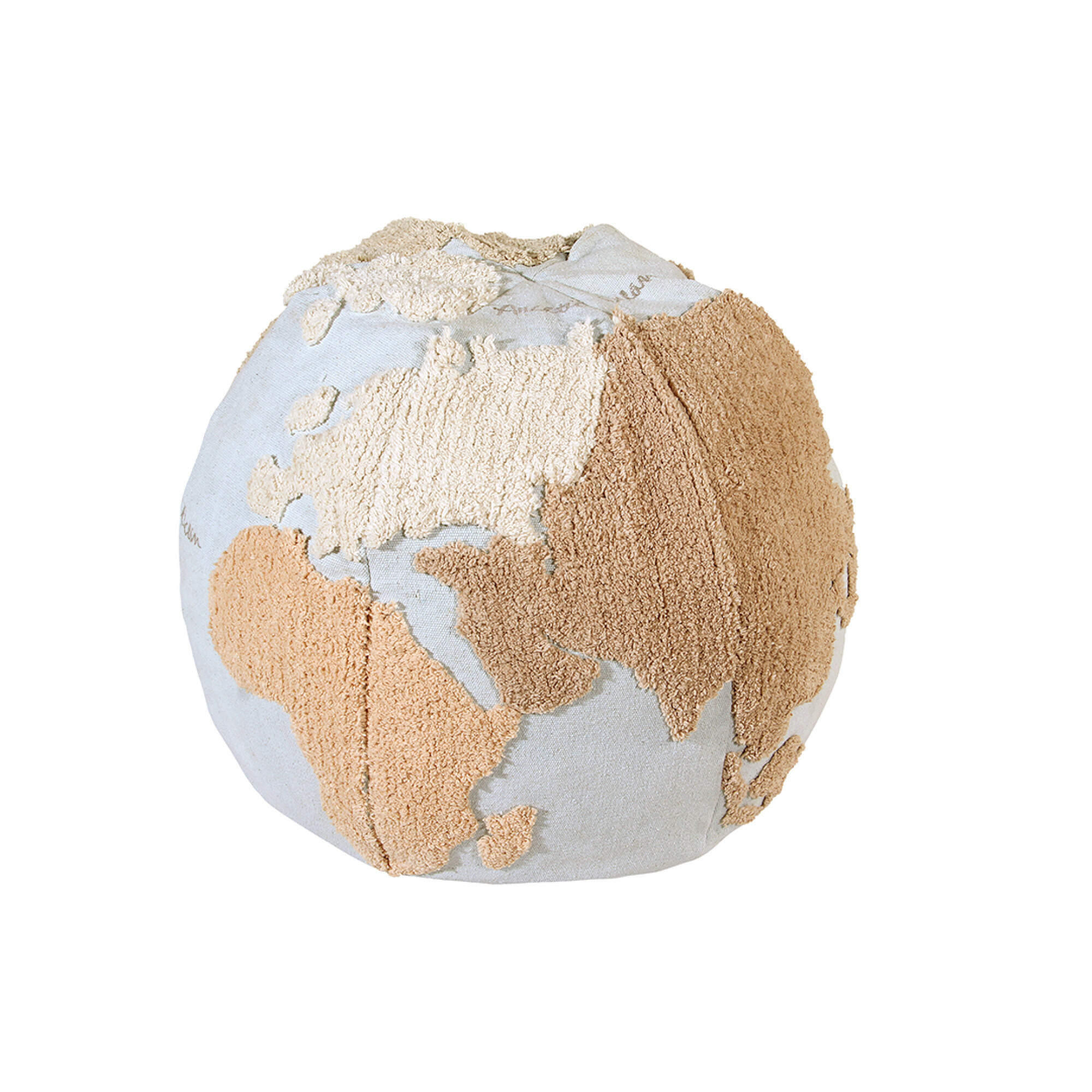 Pouf Lavable - World Map — Walnut