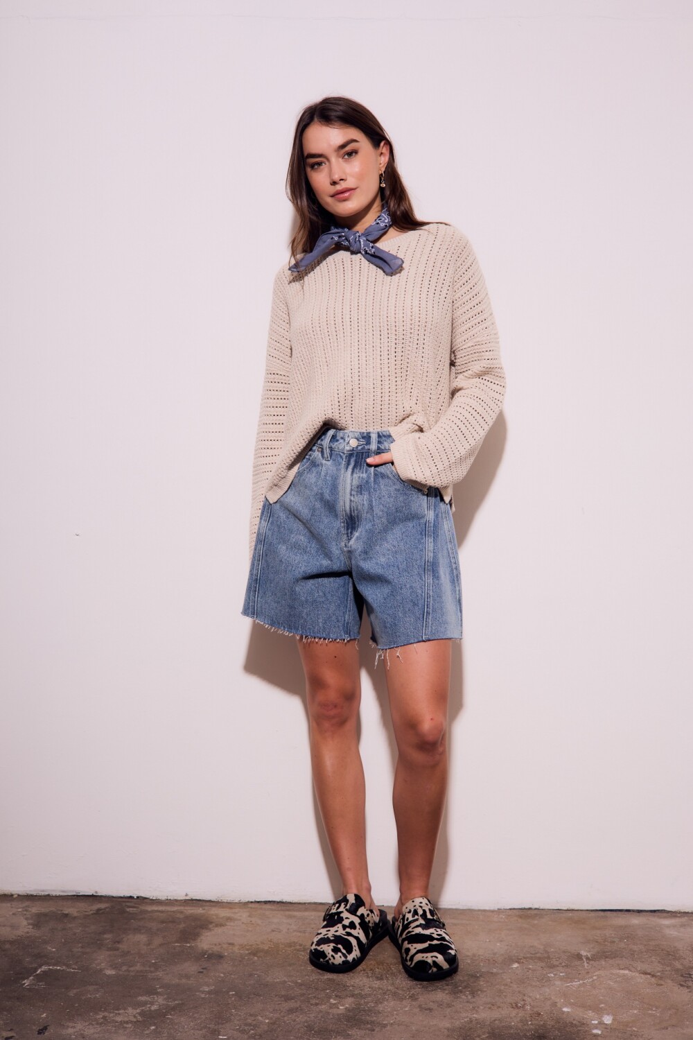 Sweater Texturado Lurex - Beige Melange — Lemon