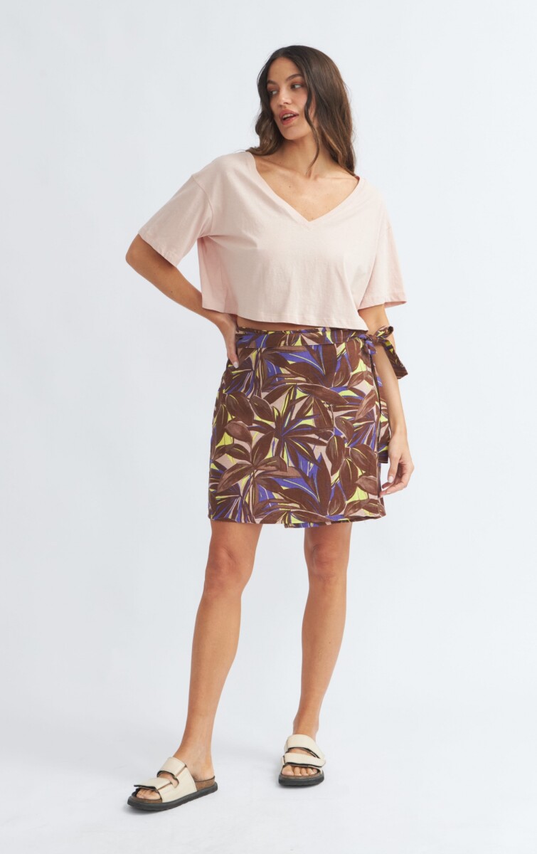 Falda mini cruzada - Chocolate — Otherside