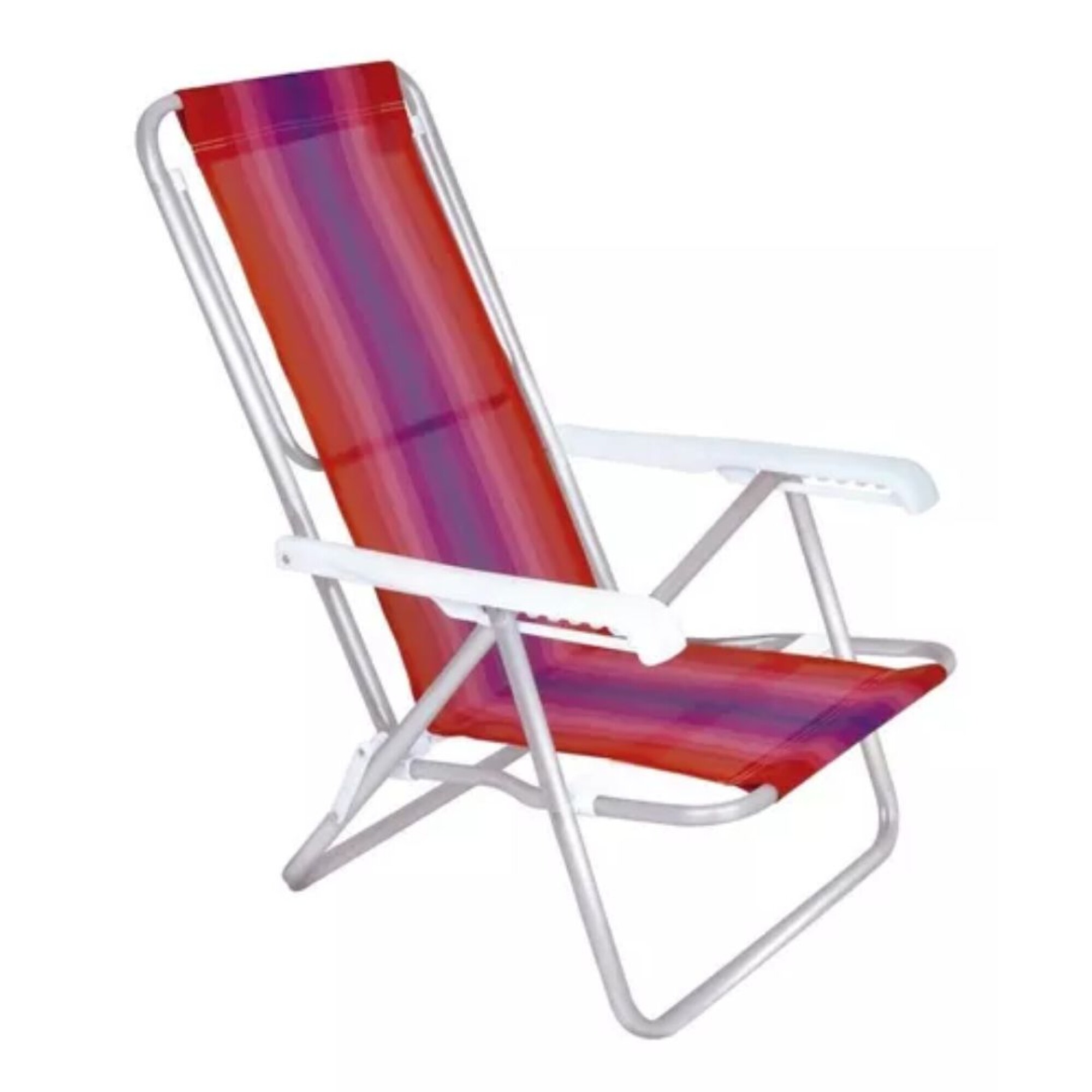 Reposera Silla Plegable Mor 8 Posiciones En Aluminio Durable — Brillante