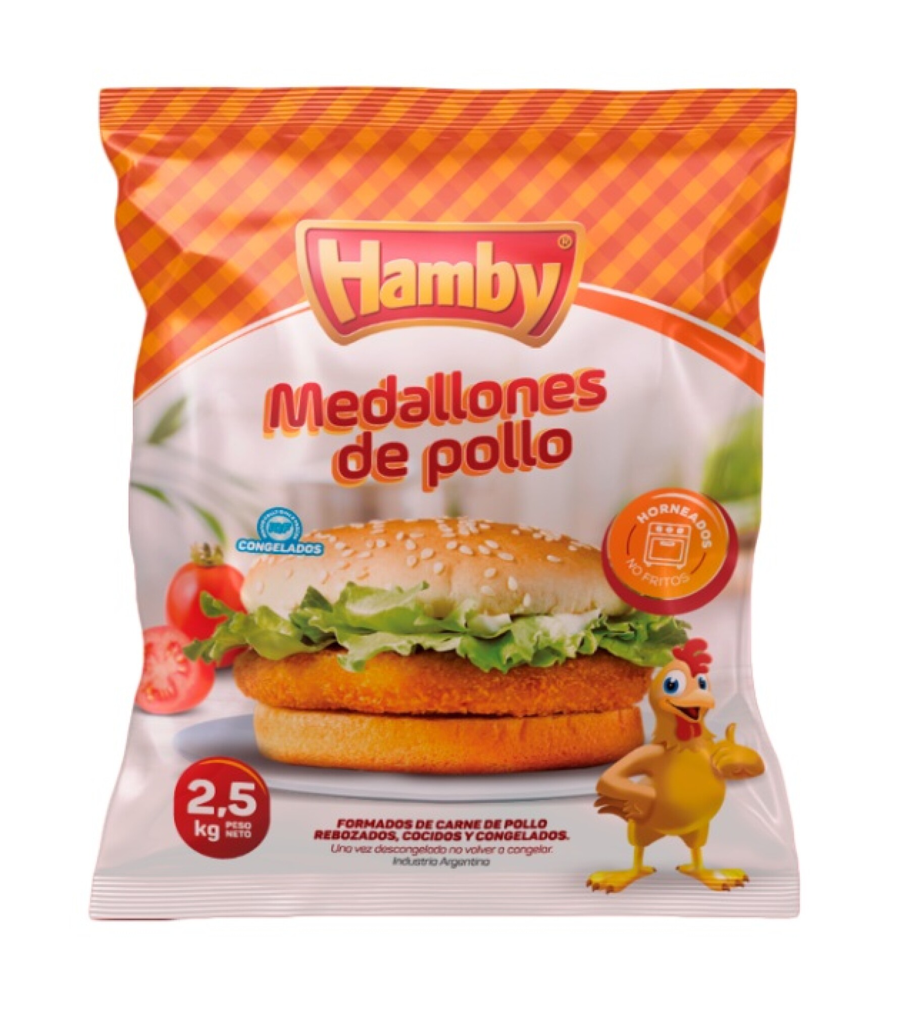 MEDALLONES POLLO HAMBY 2,5 — Hola Congelados