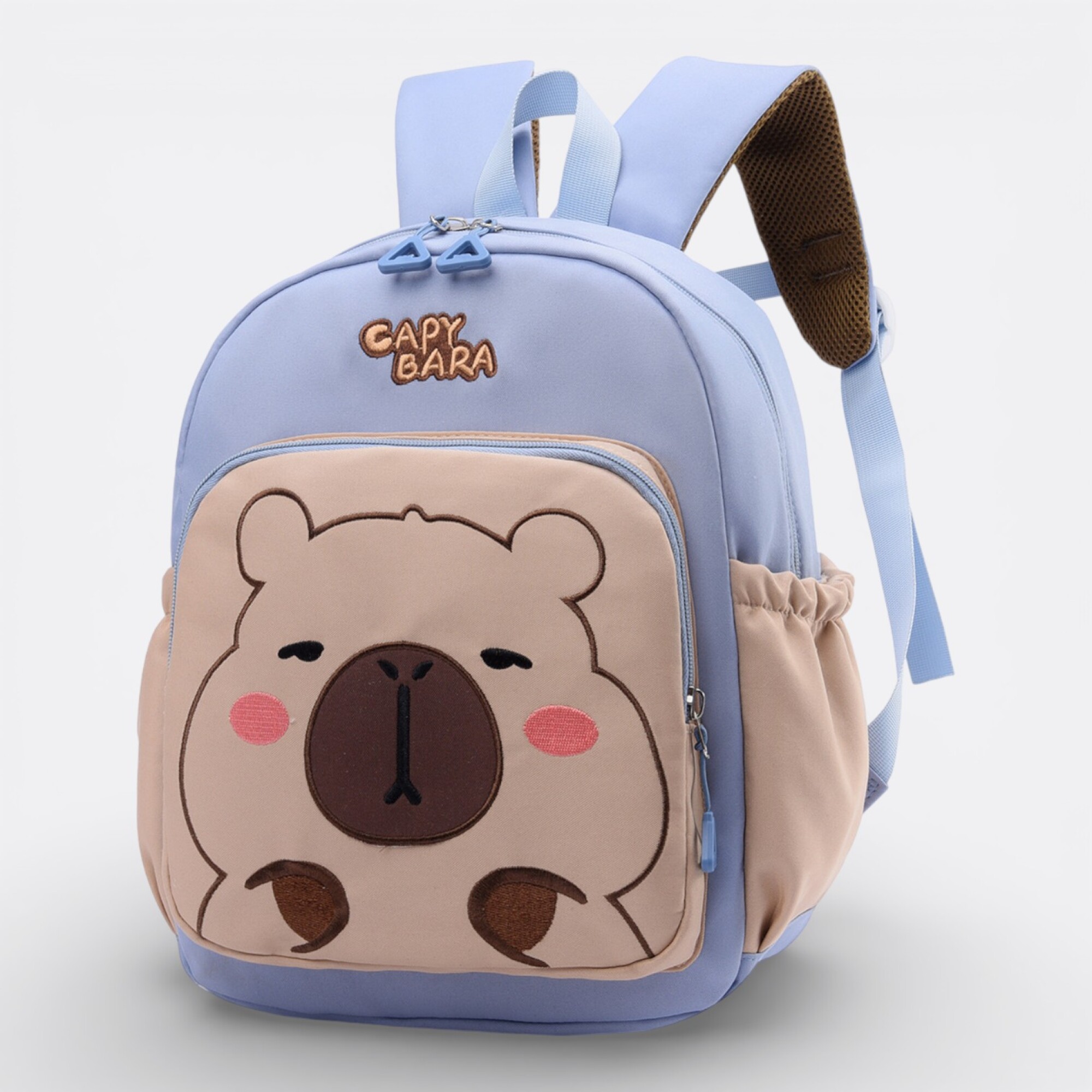 Mochila Capibara Preescolar Niña Niño - Celeste — Que Regalo