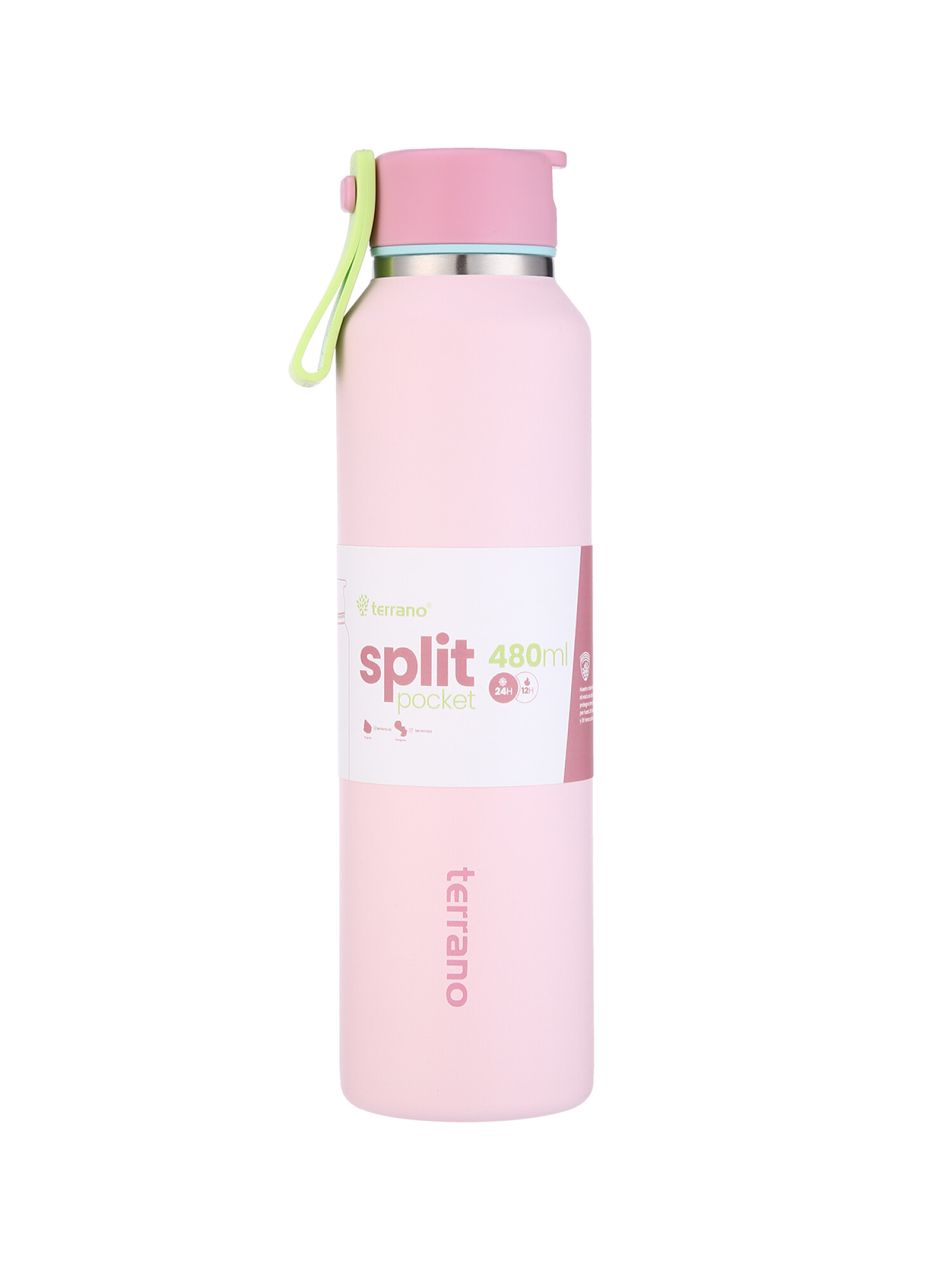 BOTELLA SPLIT POCKET 480ML. - Rosado — Terrano
