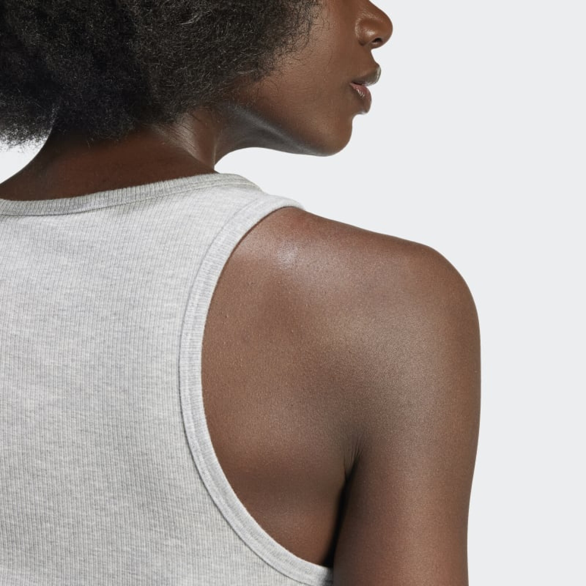 Musculosa Adidas Essentials Ribbed - Gris — Inbox