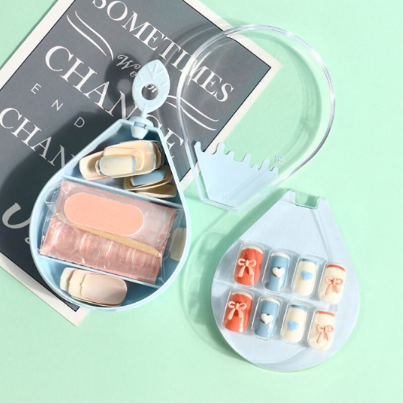 Uñas Postizas Sólidas 3d - 30 Unidades - Lazos Y Corazones — Ximi Vogue