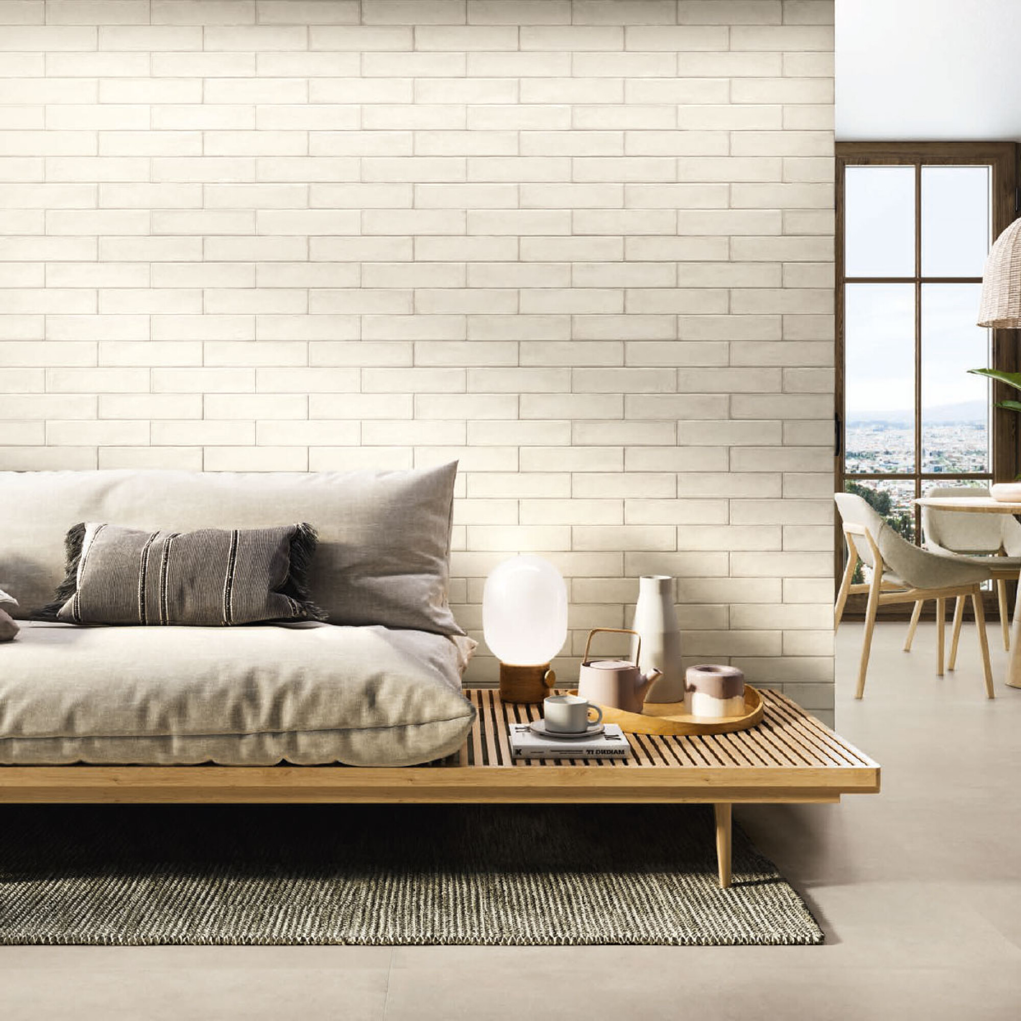 Ceramica Tipo Brick Crema Mate 7.5x30 Pared — Acher Cerámicas