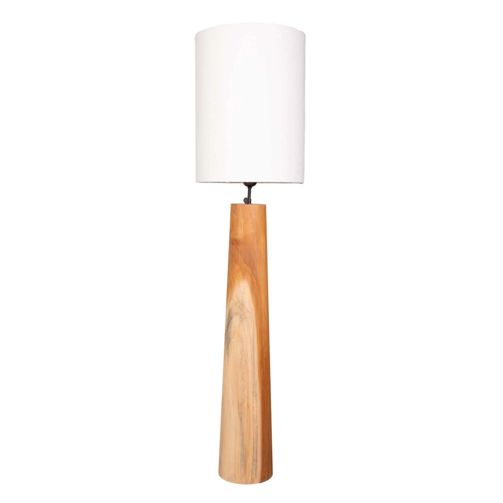 Lámpara De Pie Isha Madera Natural-beige Natural — Divino