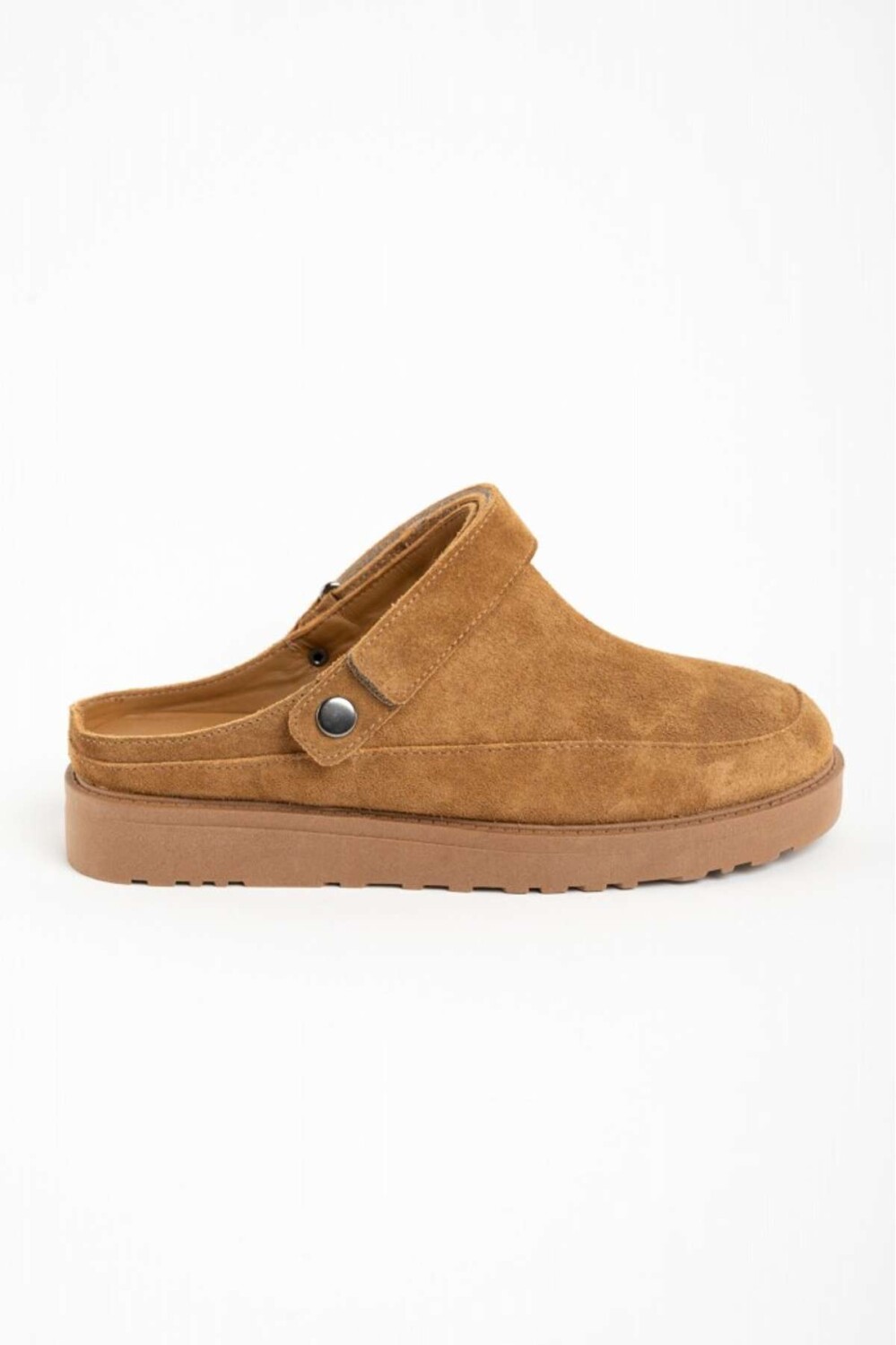 Zueco Gamuza Con Corderito - Camel — Tienda Soy Santander