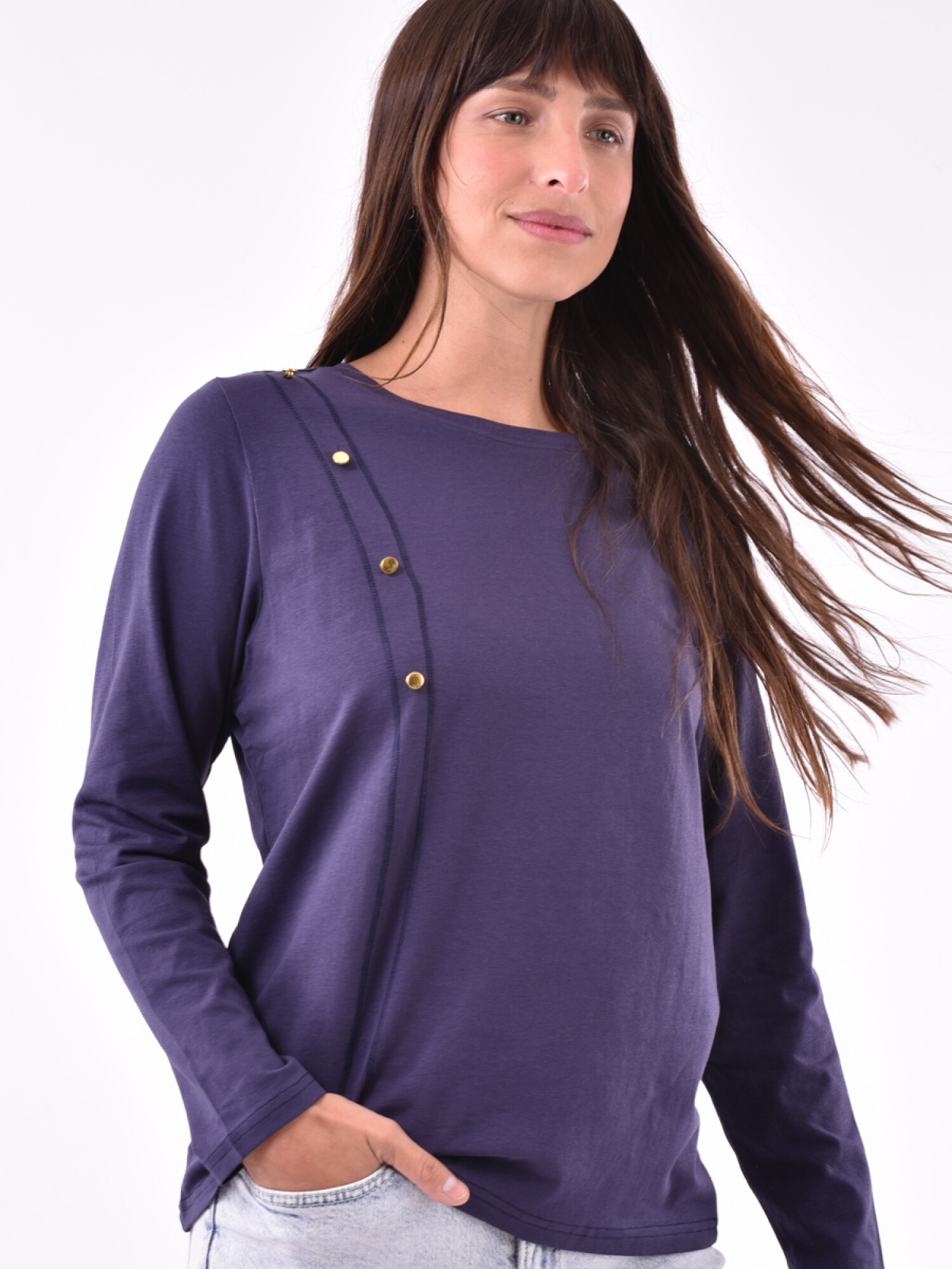 REMERA MAHALO - AZUL OSCURO — Guapa - Paprika
