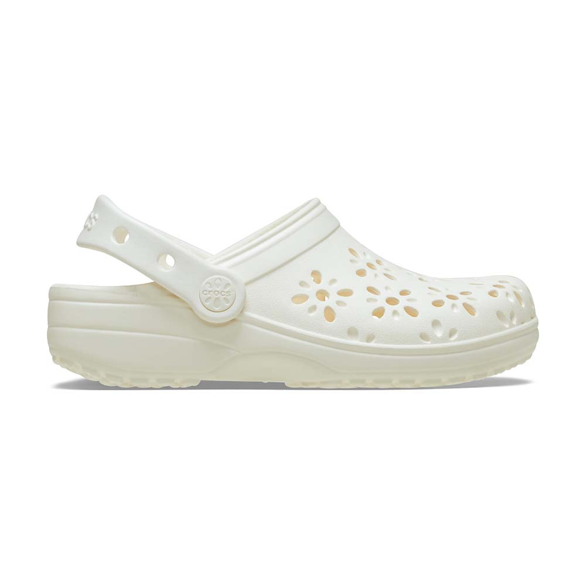Crocs Floral Cut Out Clog - Unisex Chalk — Crocs
