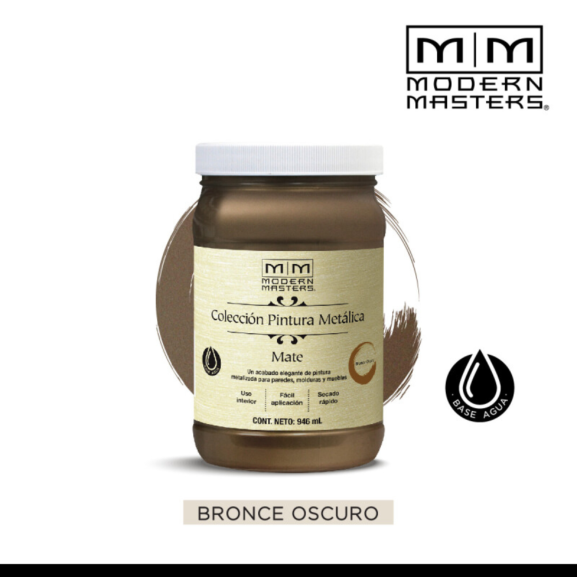 Látex Metálico 0.946L - Mate Bronce Oscuro — Ferretería Arocena