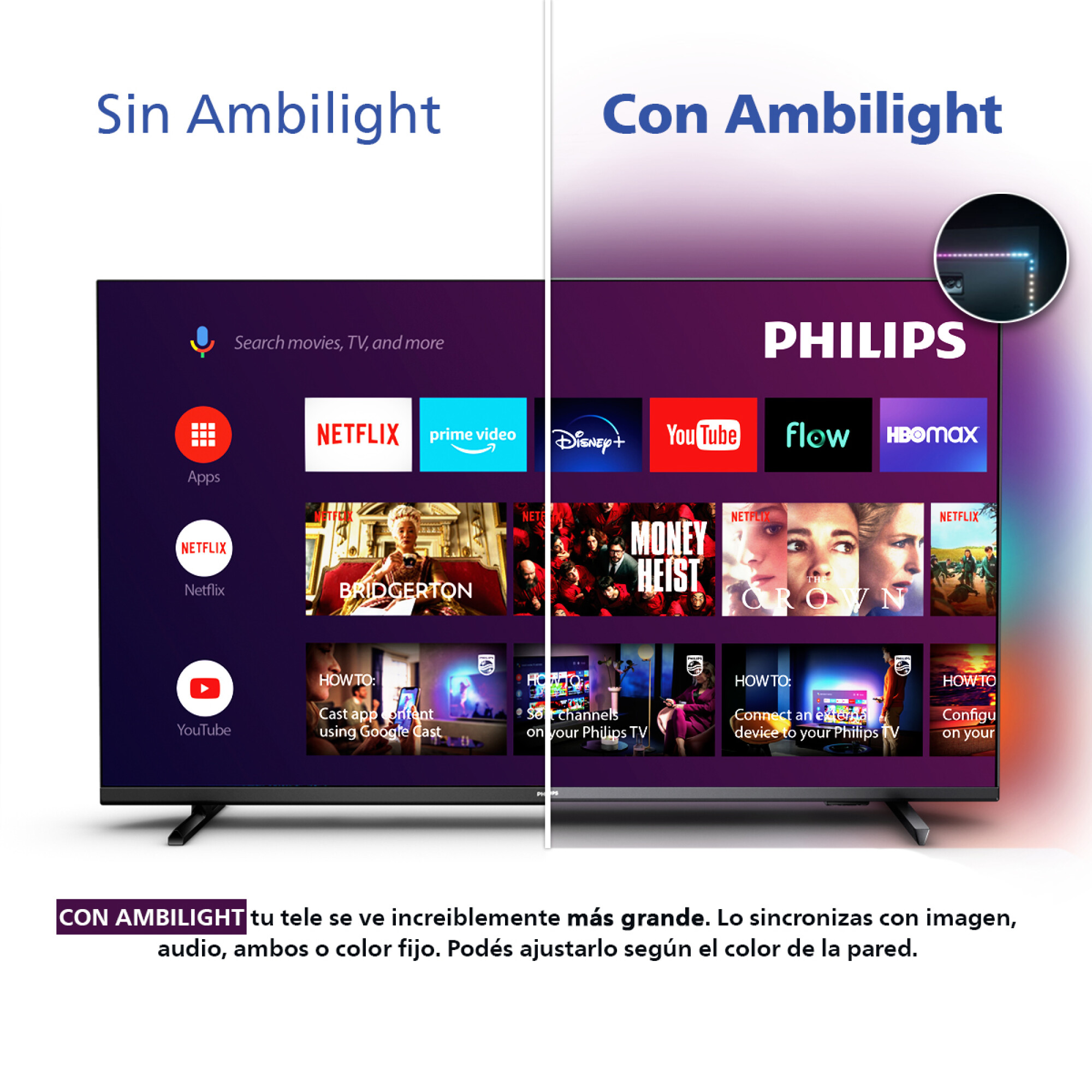 TV Philips 70" Google TV Ambilight 4K UHD — BBVA