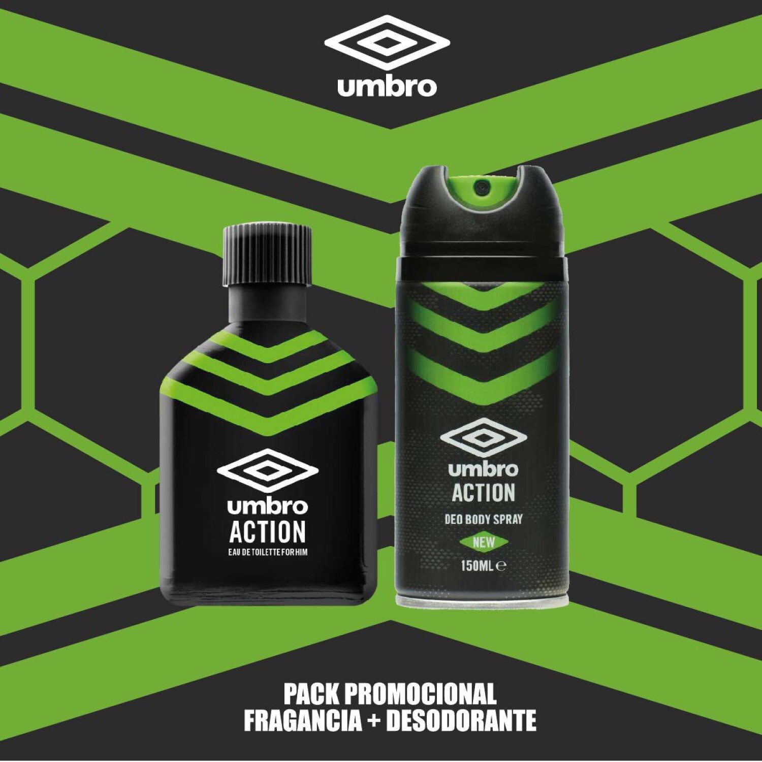 UMBRO EAU DE TOILETTE ACTION 100 ML+DEO — Farmacenter