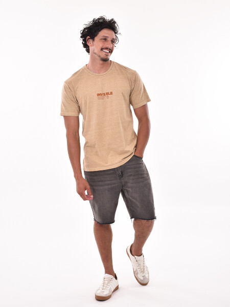 REMERA MIST REGULAR - BEIGE — Guapa