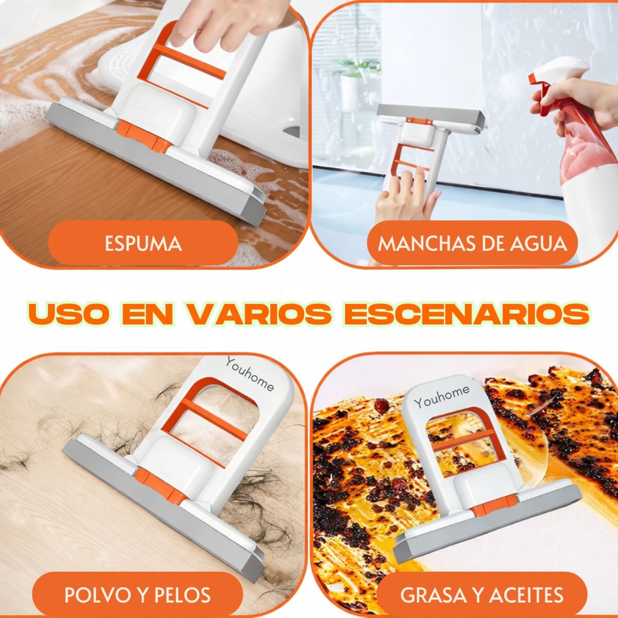 Mini Mopa Lampazo Trapeador Limpieza Húmedo Seco Cocina Baño — Una Ganga