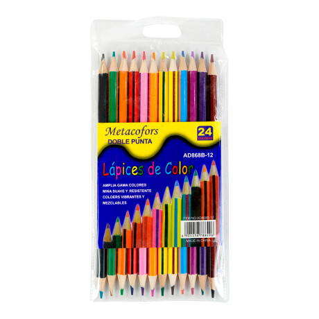 Lapices de colores x12 doble color — El Clon