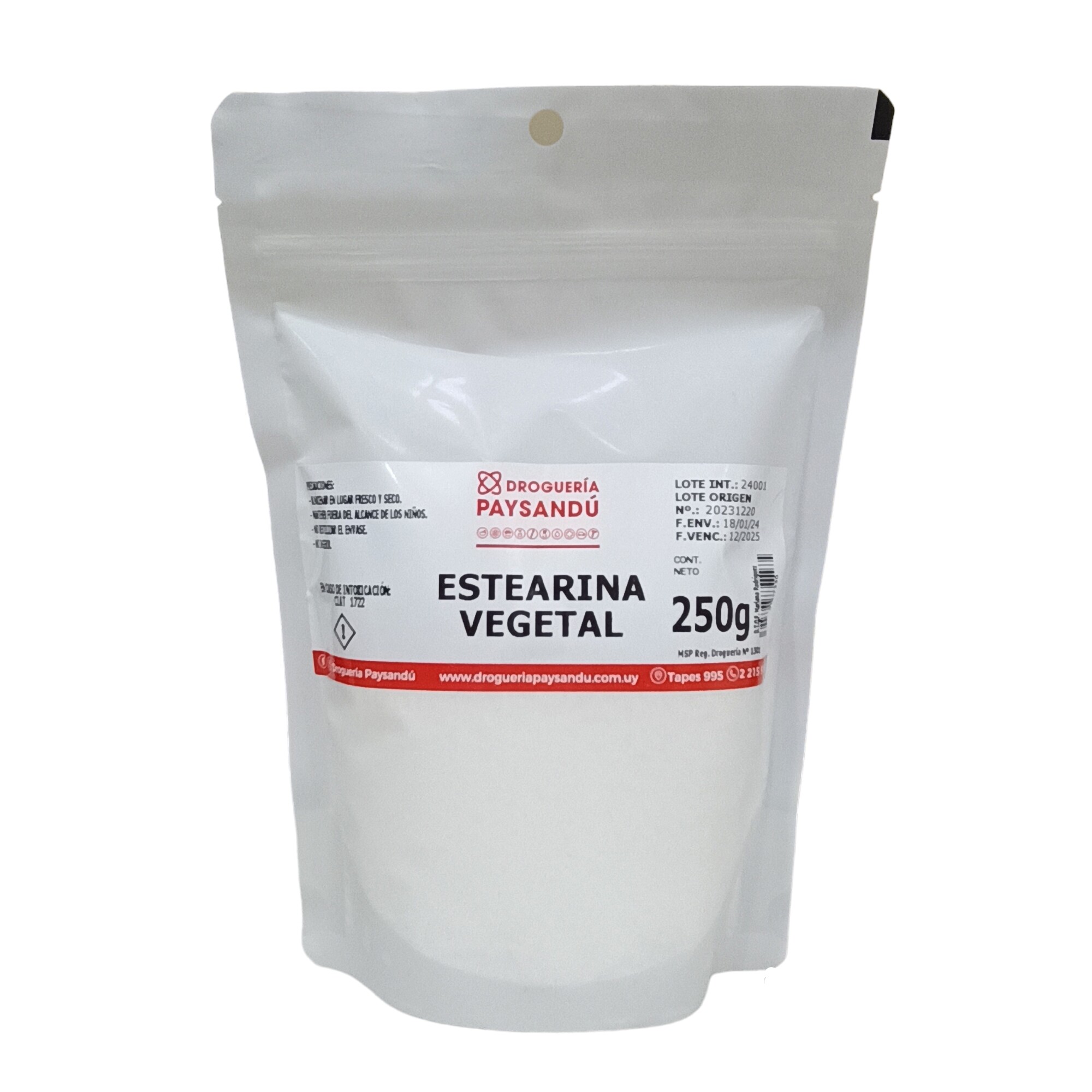 Estearina Vegetal - 250g — Droguería Paysandú