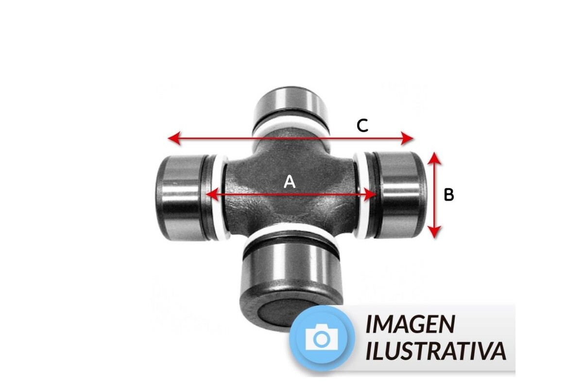 CRUCETA A:47.4mm B:29mm C:78mm — Larrique Rulemanes