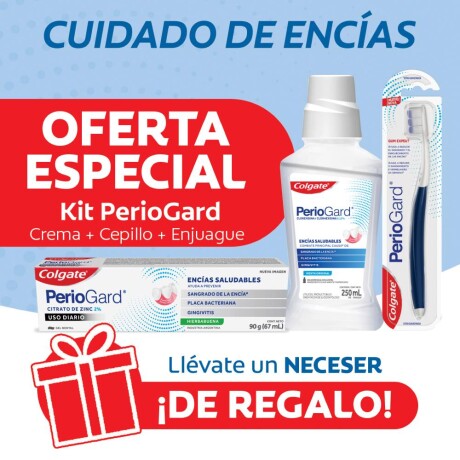 Kit Colgate PerioGard Enjuague 250ml Cepillo y Pasta Dental 90g ...