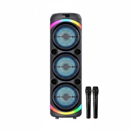 PARLANTE PORTATIL BLUETOOTH KTS-2143 3X8" CON MICROFONO — Woofer