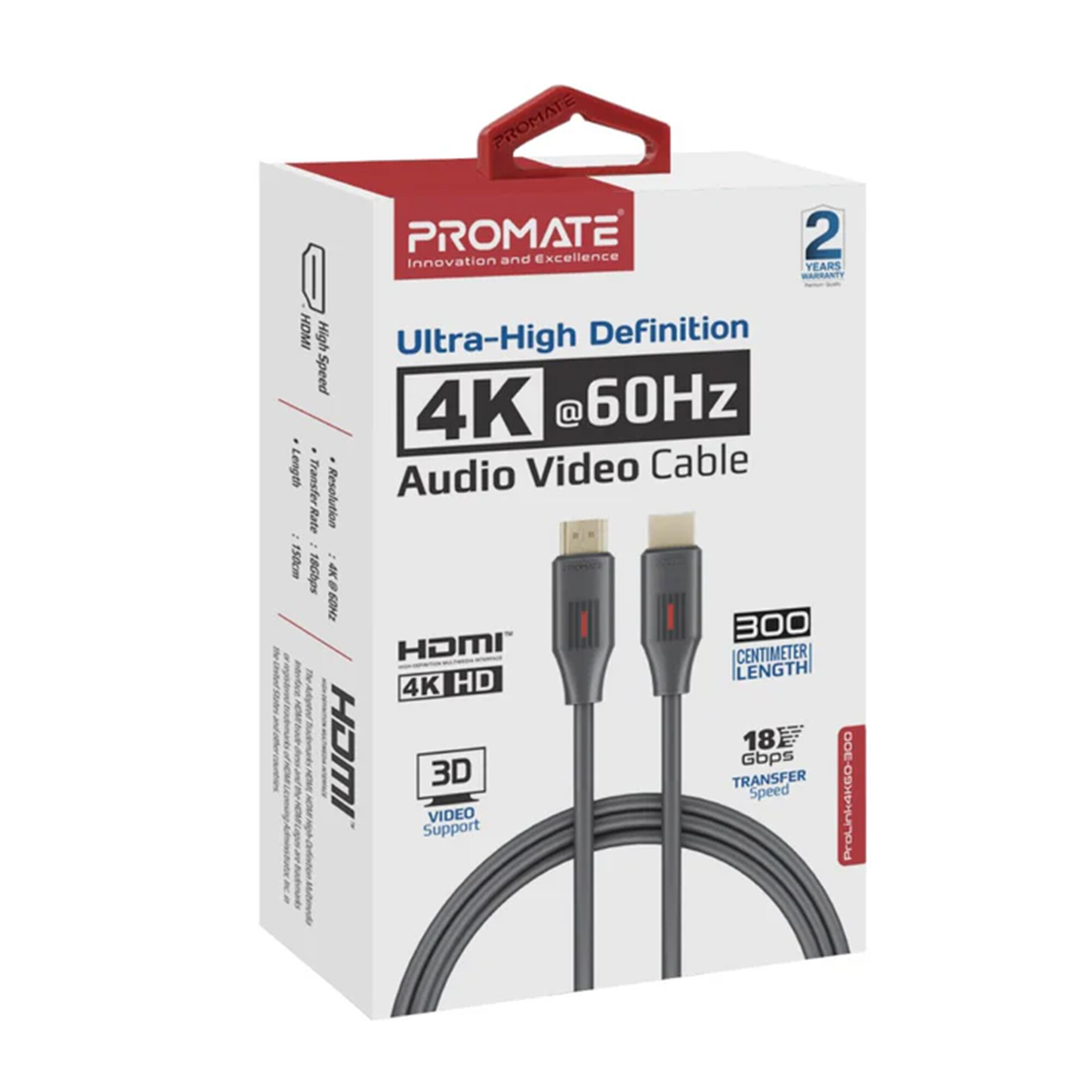 Cable Promate Hdmi 4k 3mts 60hz — Zonalaptop