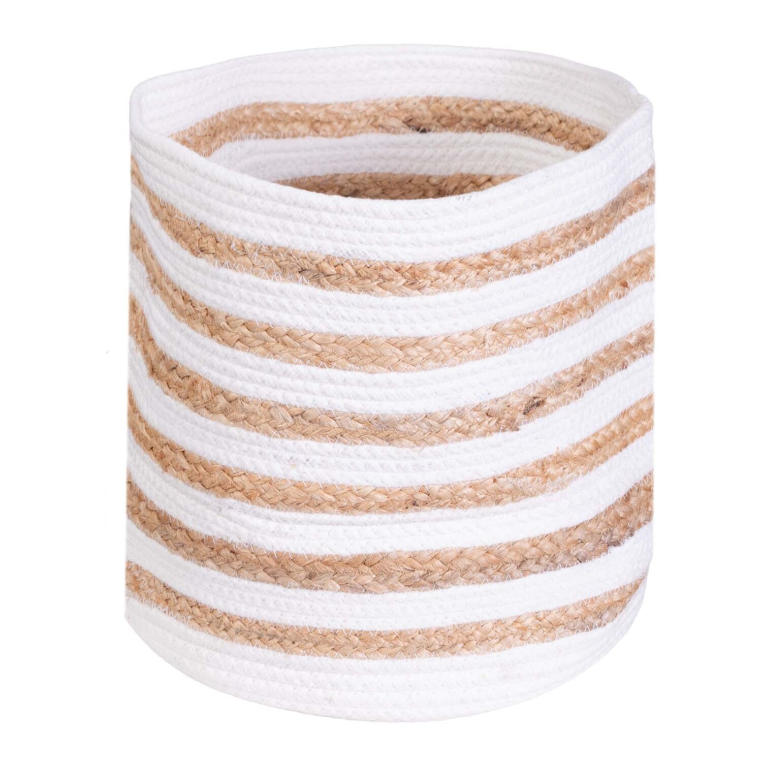 Cesto Yute-y-algodon Blanco Ank-32 — Divino