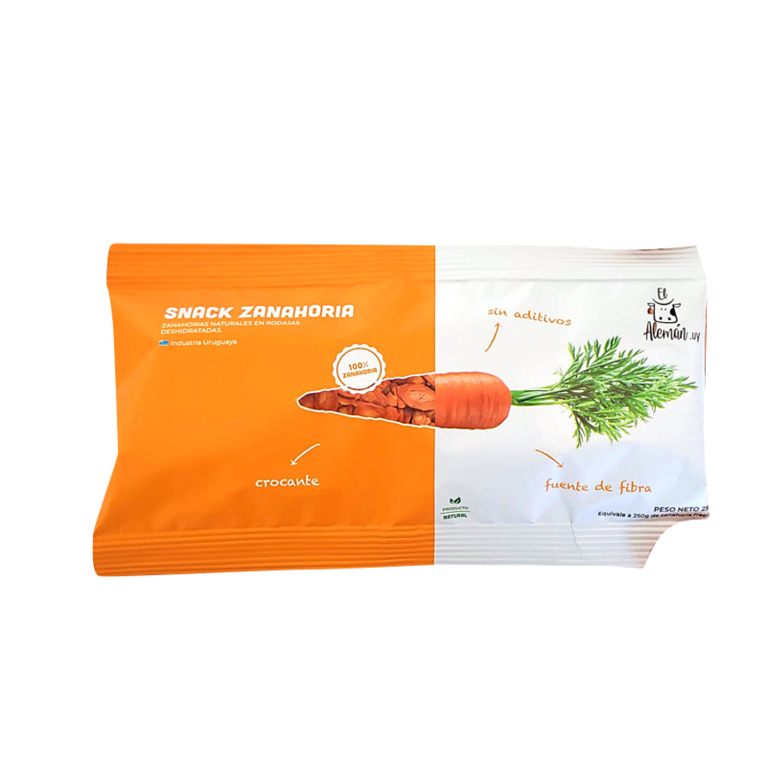 Snack saludable de zanahoria 25g El Aleman — La Molienda