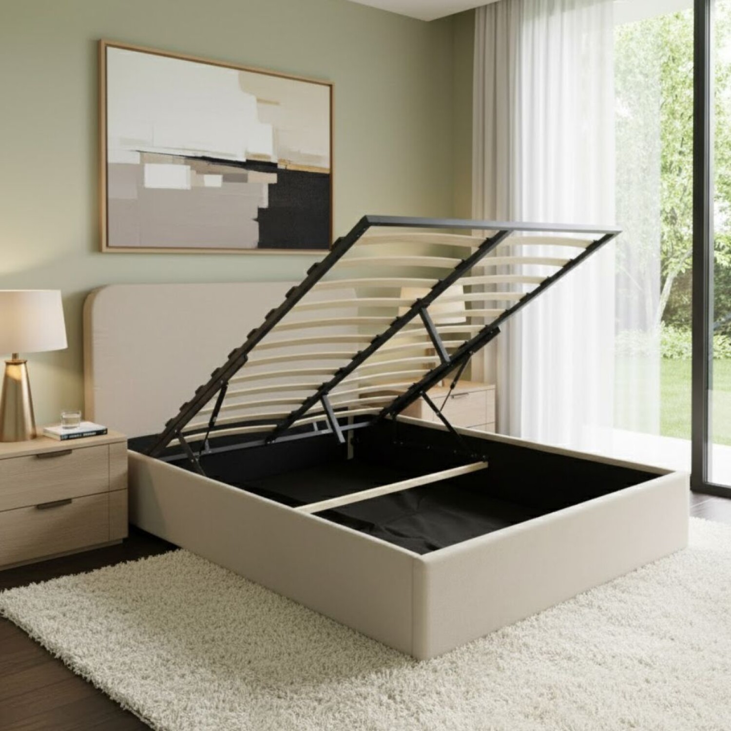 Cama Baul 2 plazas con respaldo — La Cueva Muebles