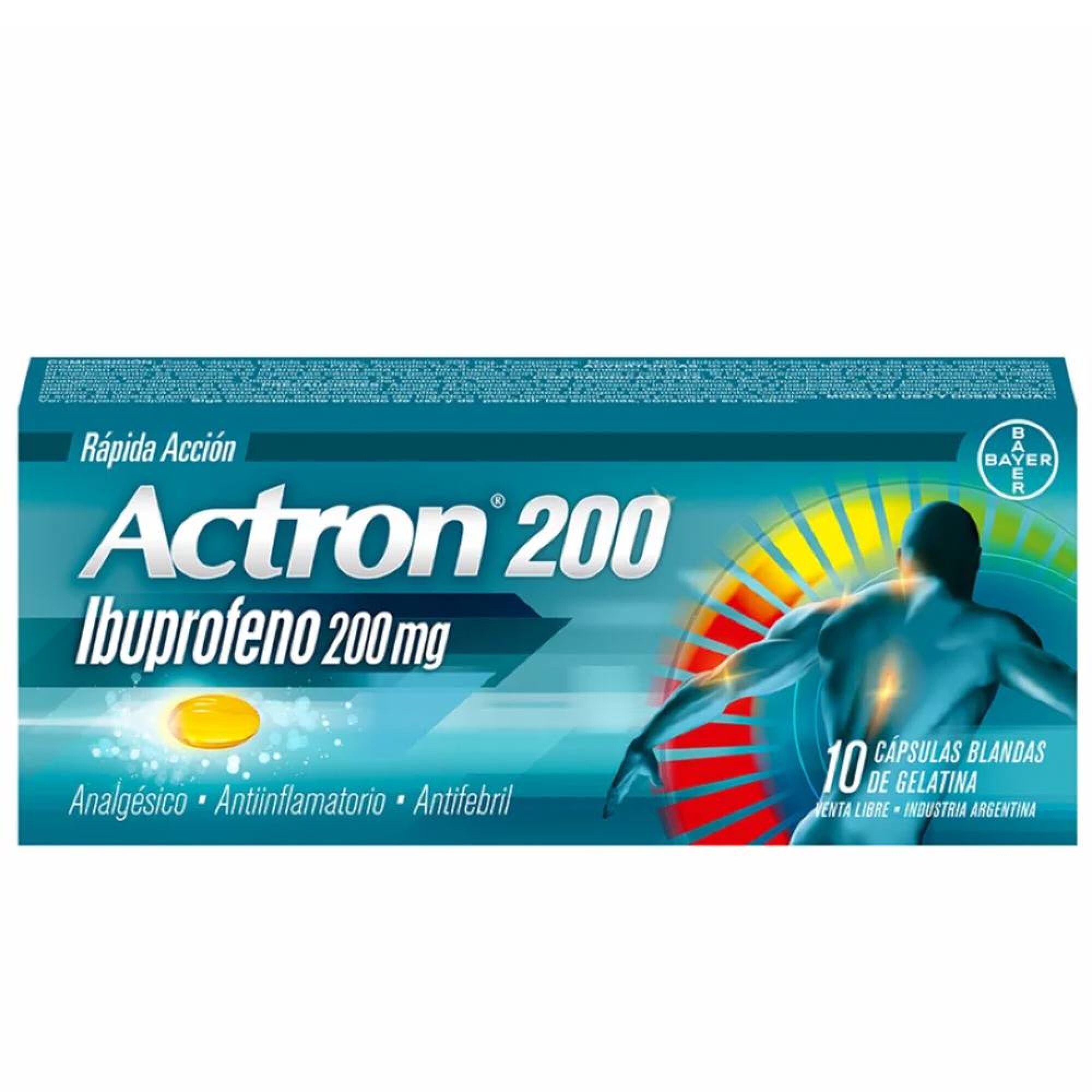 Actron 200mg 10 Cápsulas Blandas — San Roque