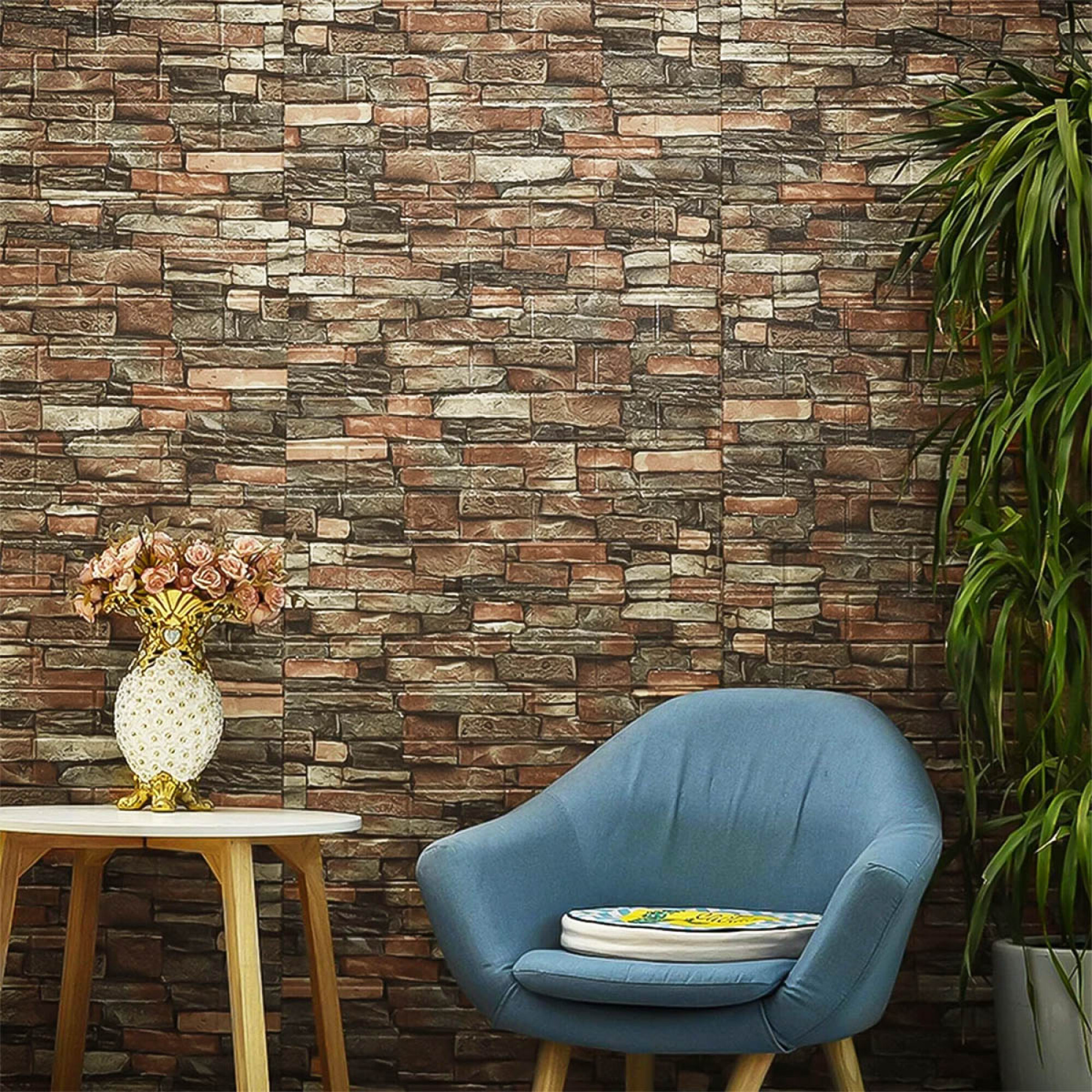 Set 12 Revestimiento 70x77 3D Piedra Adhesivo Pared - Rústico — El Rey ...