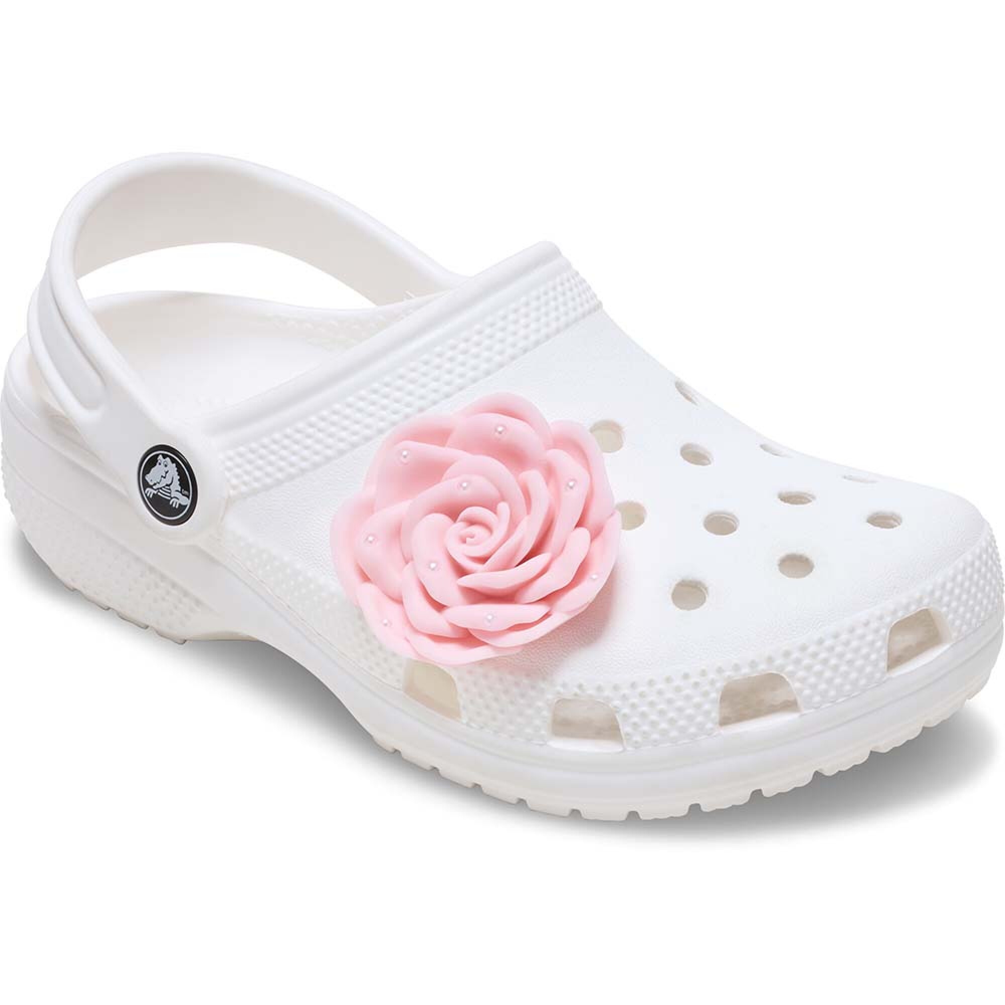 Jibbitz Pink Rose With Pearls — Crocs