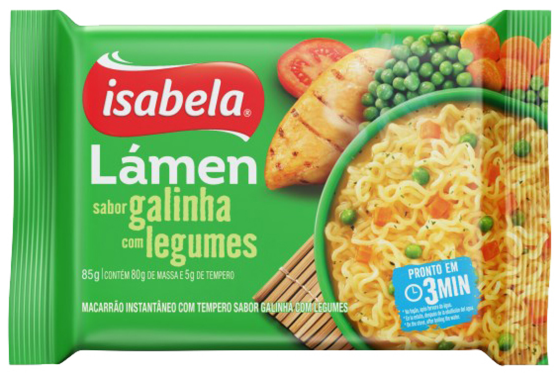 PASTA INSTANTANEA ISABELA VERDURA 74.3G — El Clon