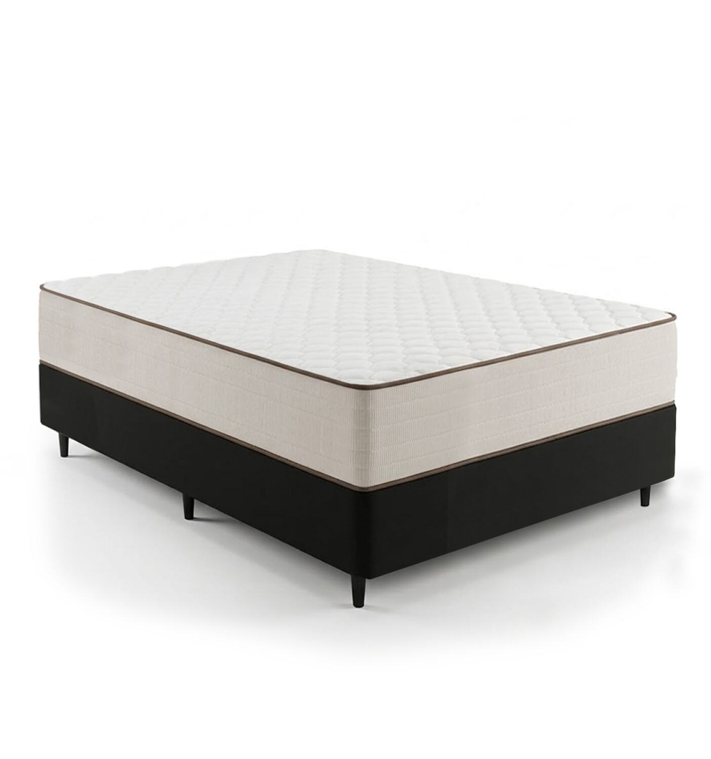 SOMMIER PLAZA Y MEDIA BASE CAMA COLCHÓN DE 100% ESPUMA — Compramas