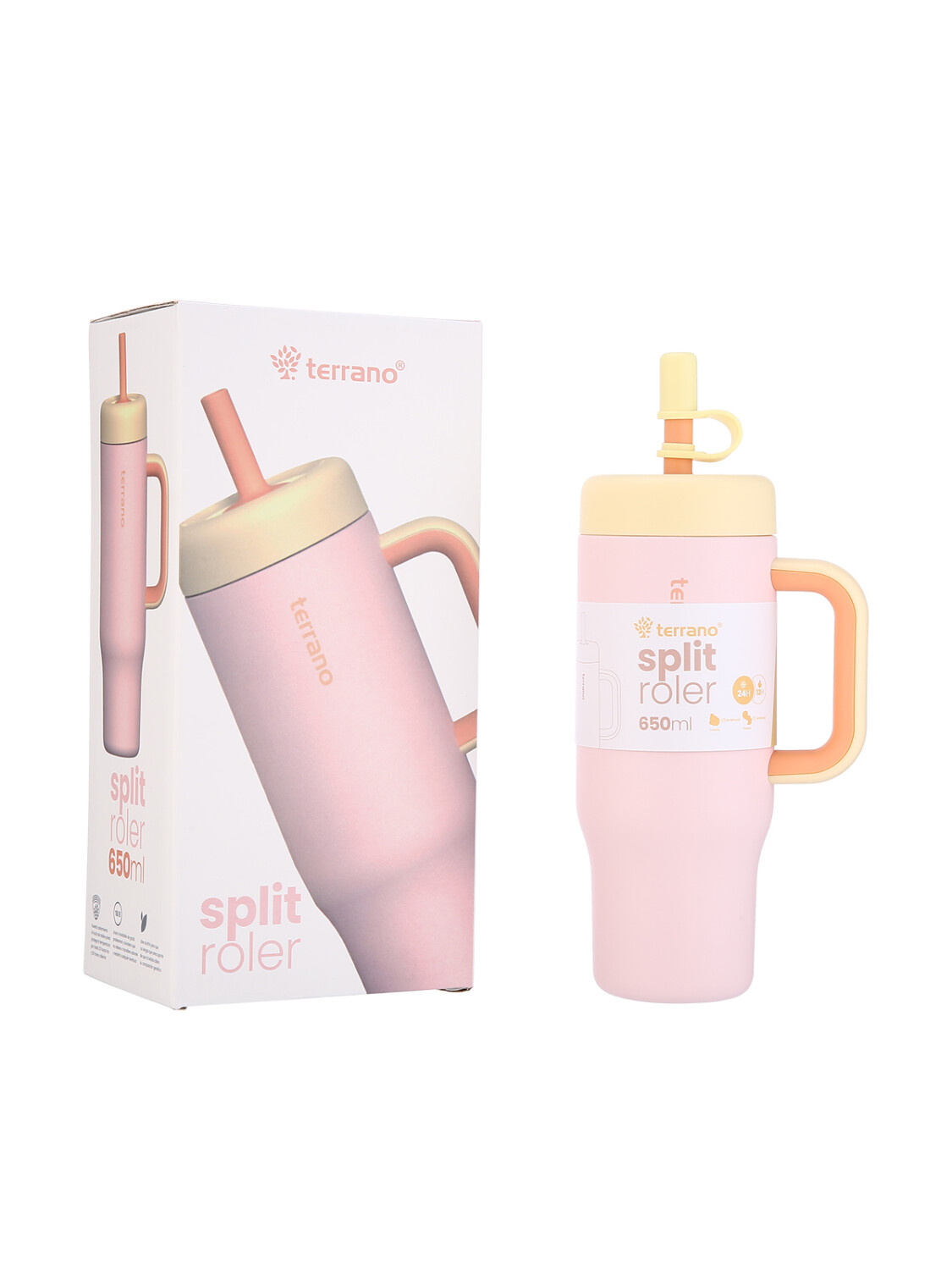 VASO SPLIT ROLER 650ML. - Rosado — Terrano