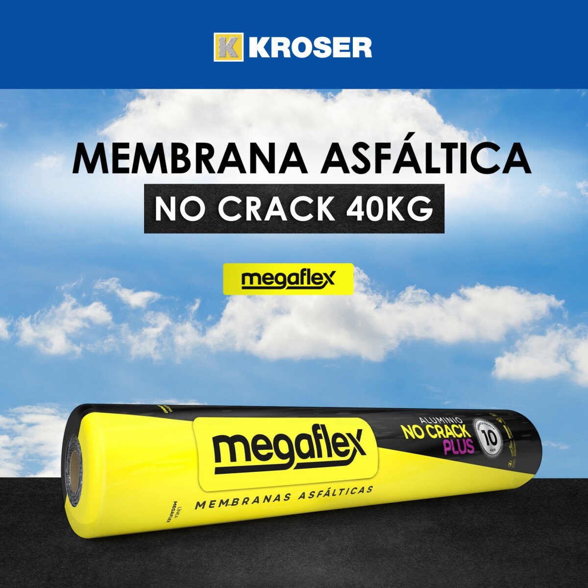 MEMBRANA MEGAFLEX NO CRACK 40KG (10AÑOS GARANTIA) ++ - N/a — Kroser